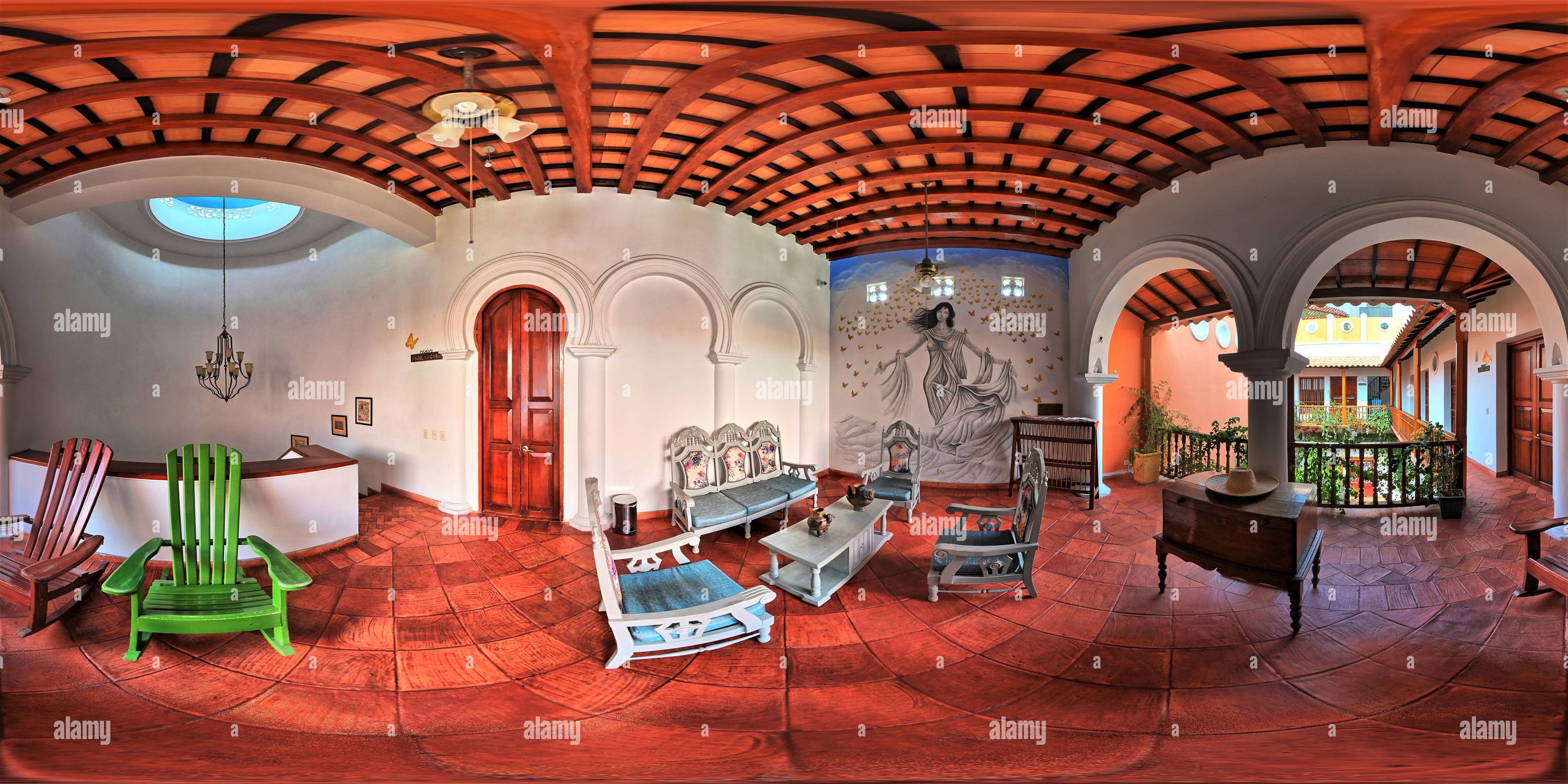 360° view of Typical Caribean Mansion, Cienaga, Magdalena, Colombia - Alamy