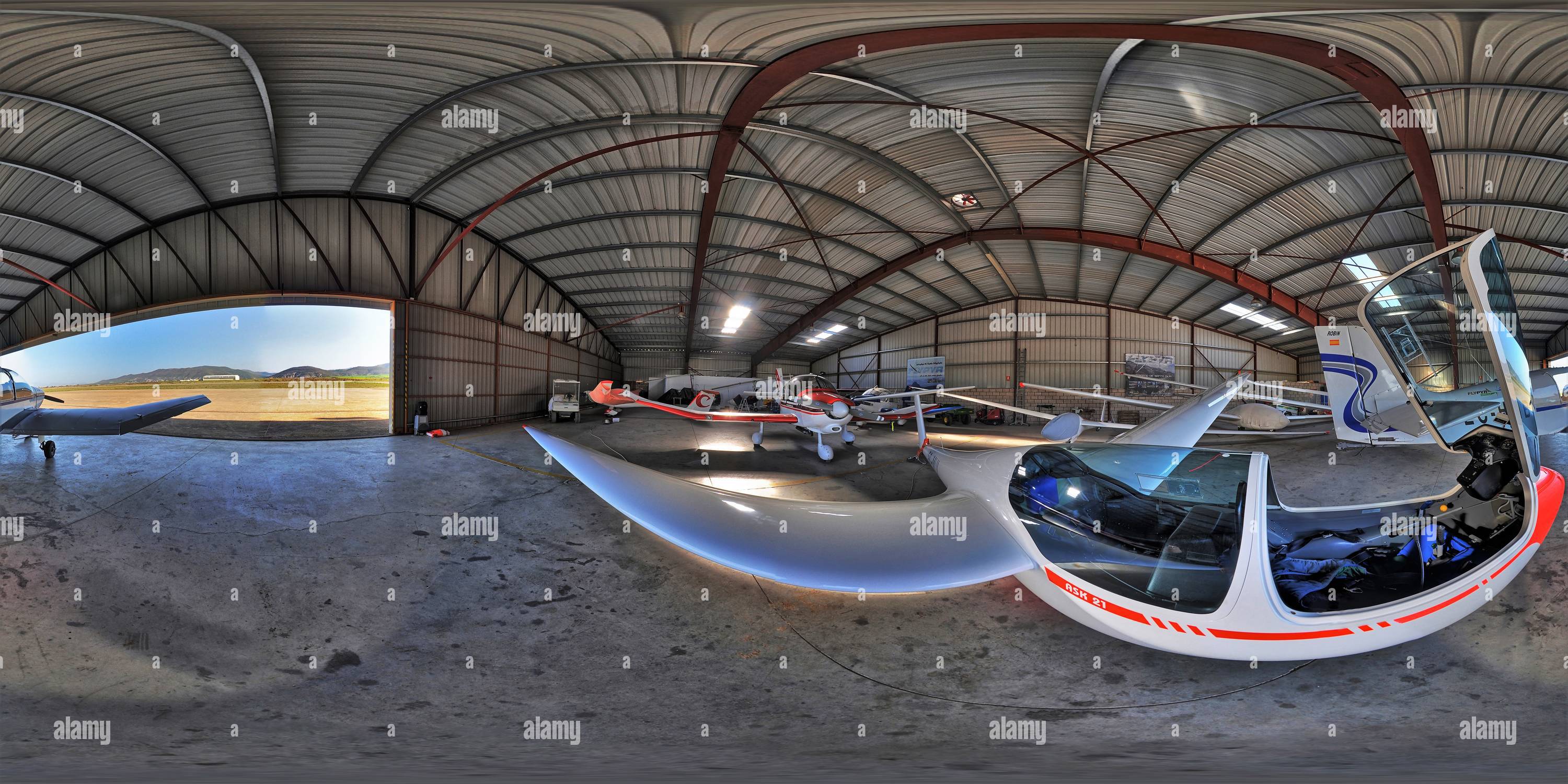360° view of ASK 21, School Glider, Saint Cilia Airfield, Jaca ...
