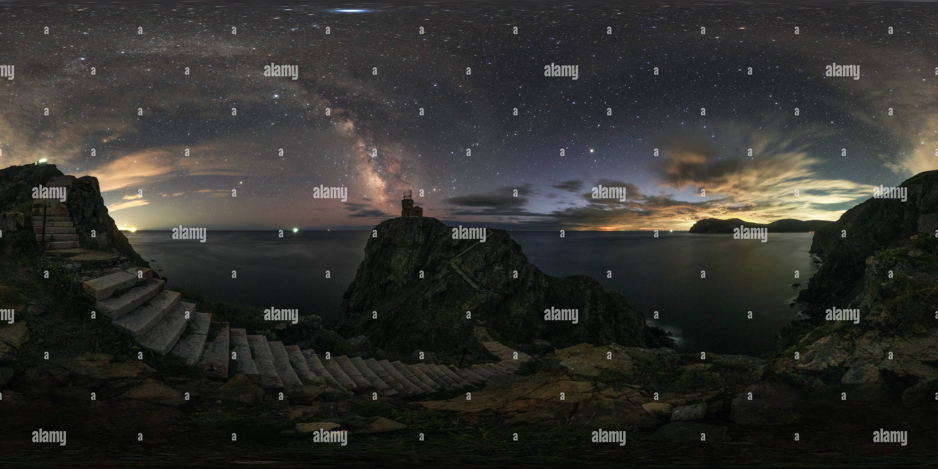 360° view of Night on Ascold Island - Alamy
