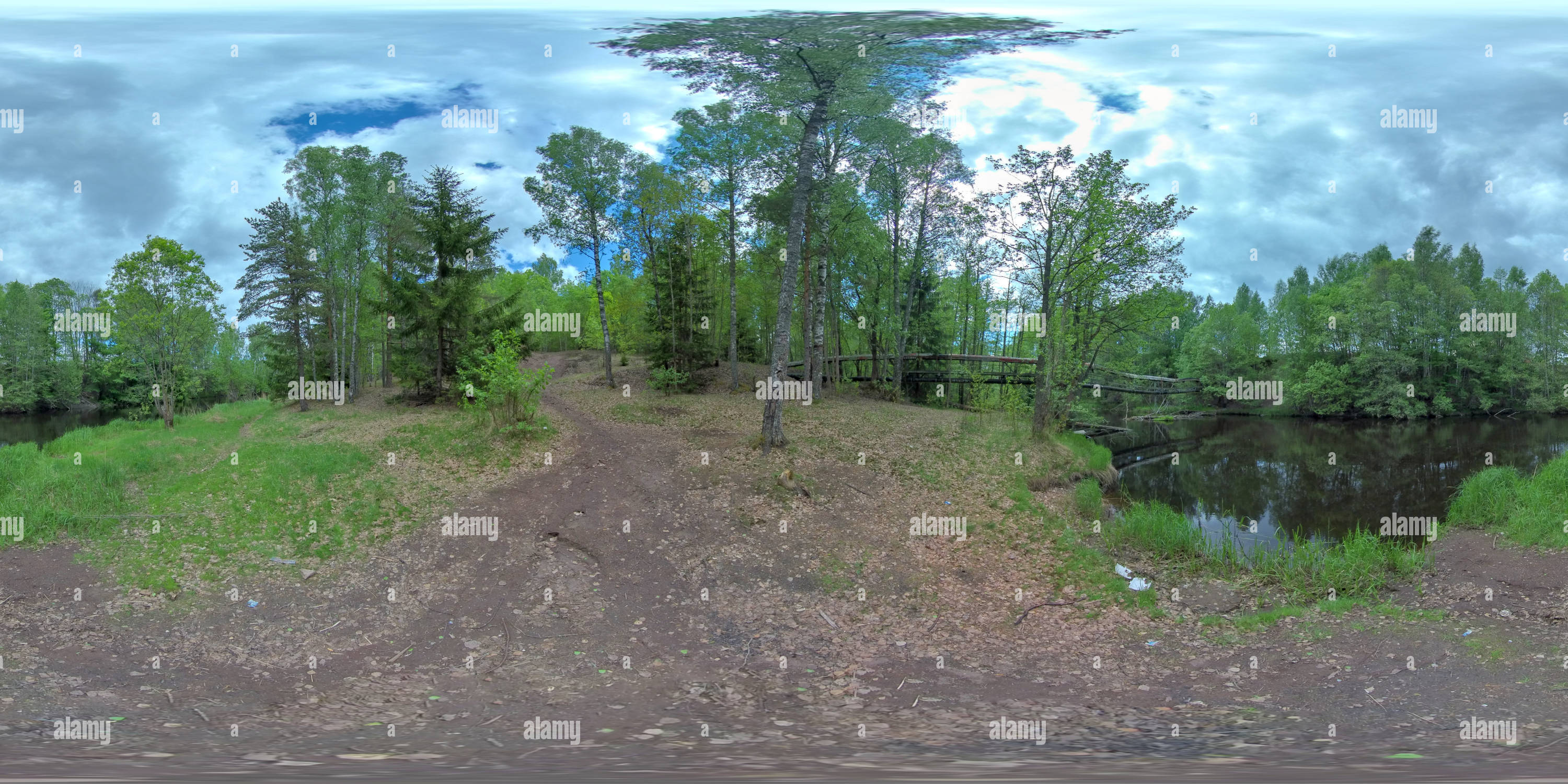 360° view of Riverside camping ground, Gävle, Sweden - Alamy