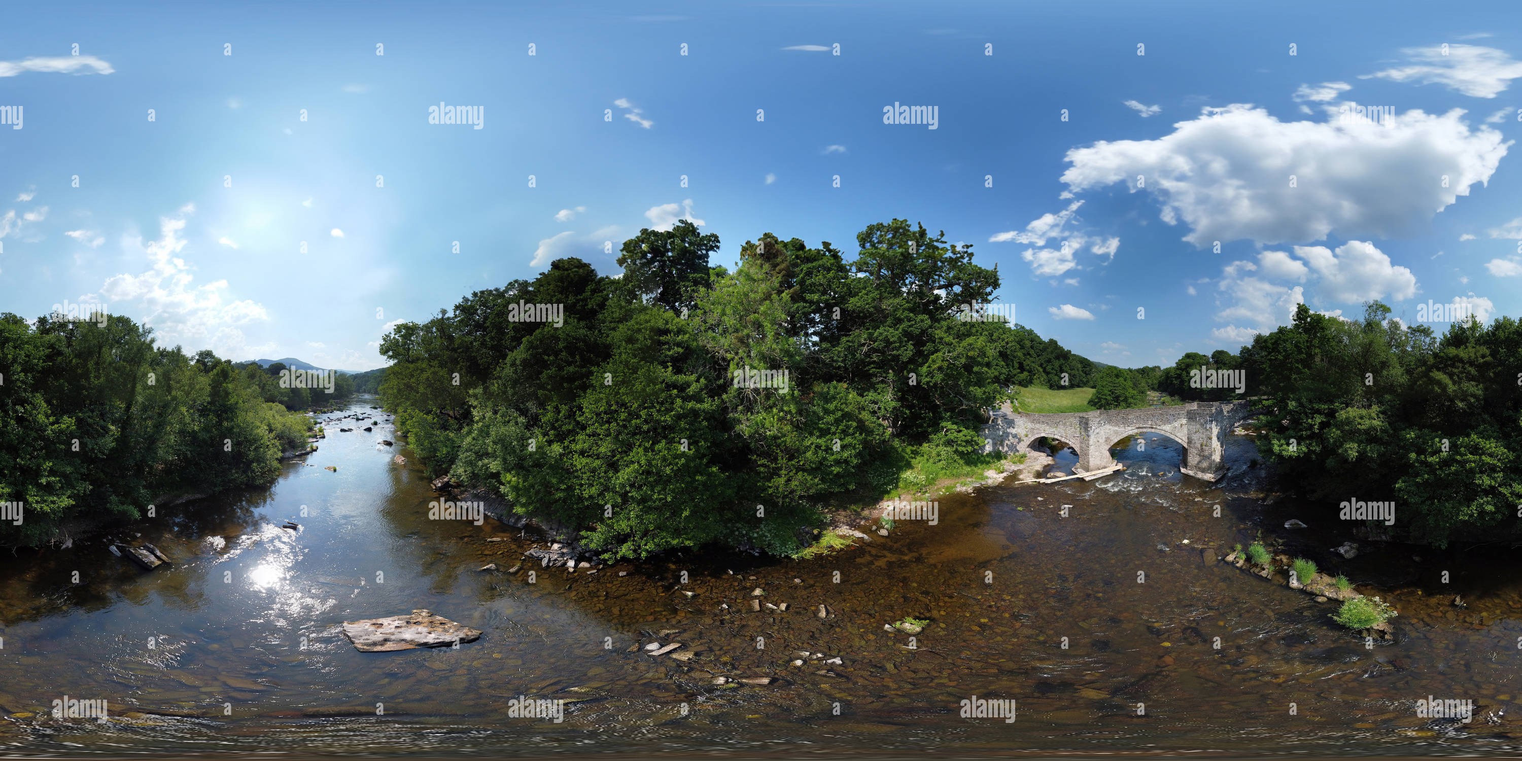 360° view of Llangynidr aerial 360 panorama - Alamy