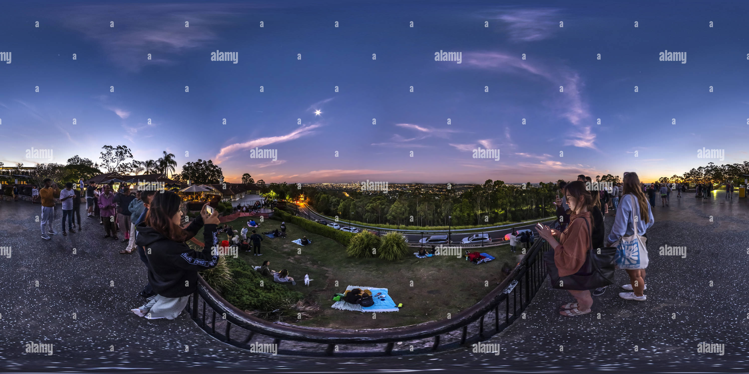 360° view of Mt Coot-Tha Lookout(布里斯班庫薩山觀景台), Brisbane, AU - Alamy