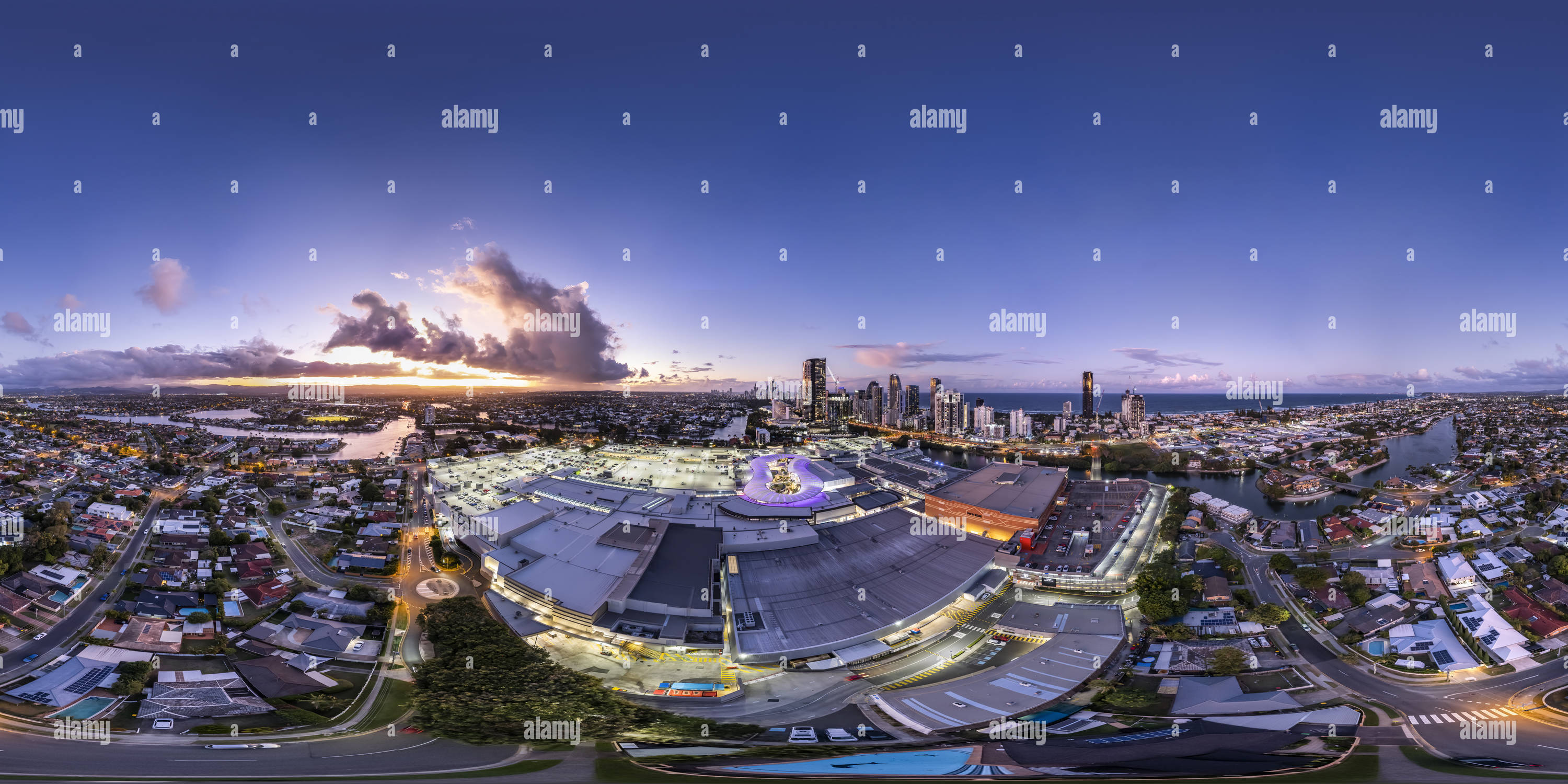 360° view of Pacific Fair(黃金海岸太平洋購物中心), Mermaid Waters, QLD, AU - Alamy