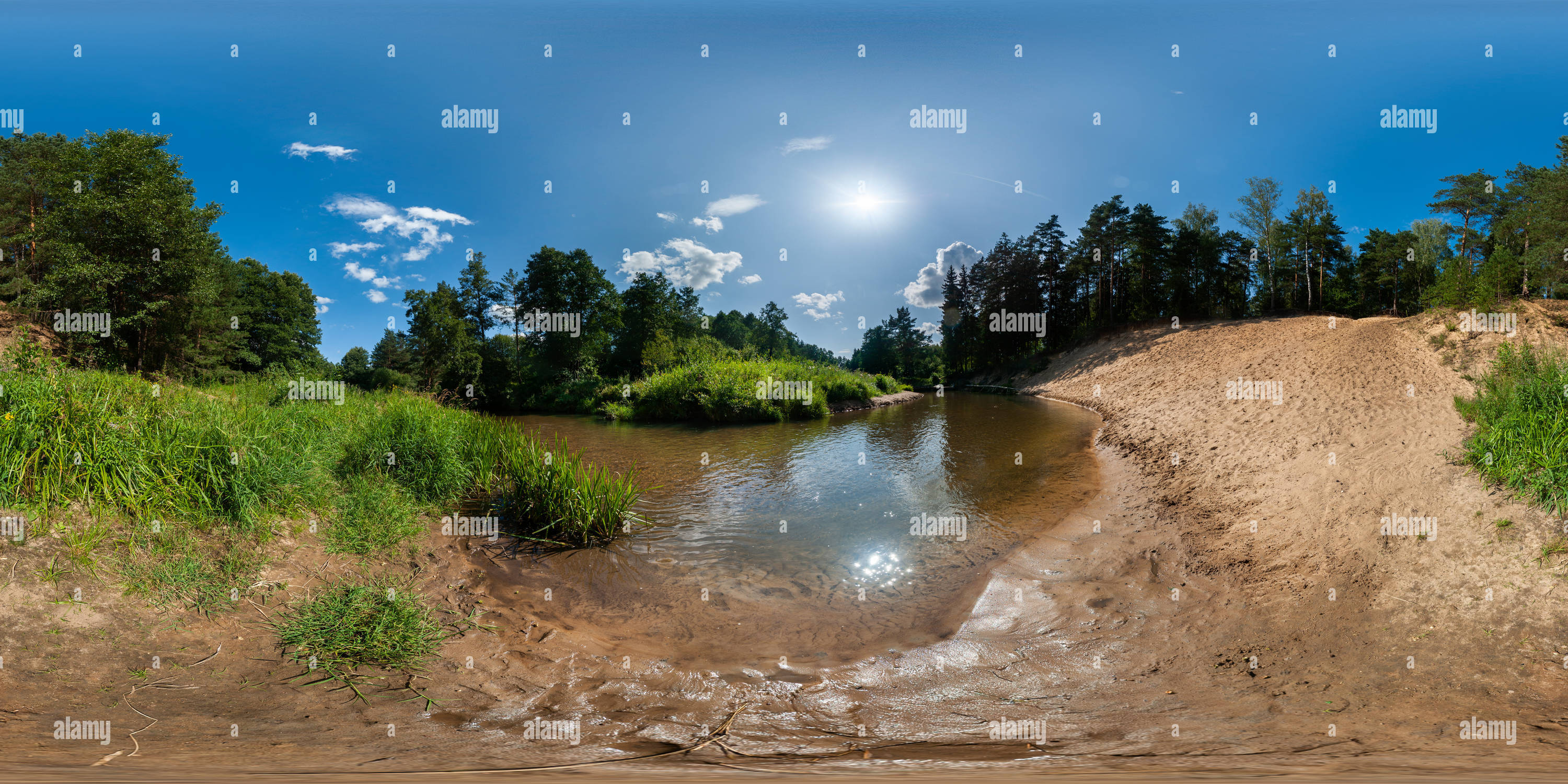360° view of Isloch high sandy beach - Alamy