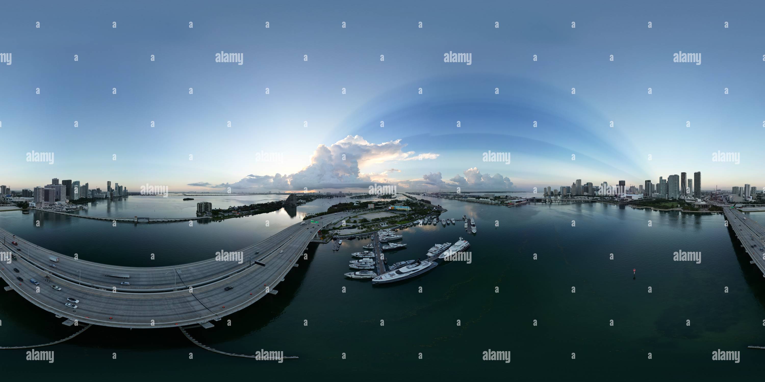 360° view of Above Marina near Watson Island in Miami Florida - Alamy