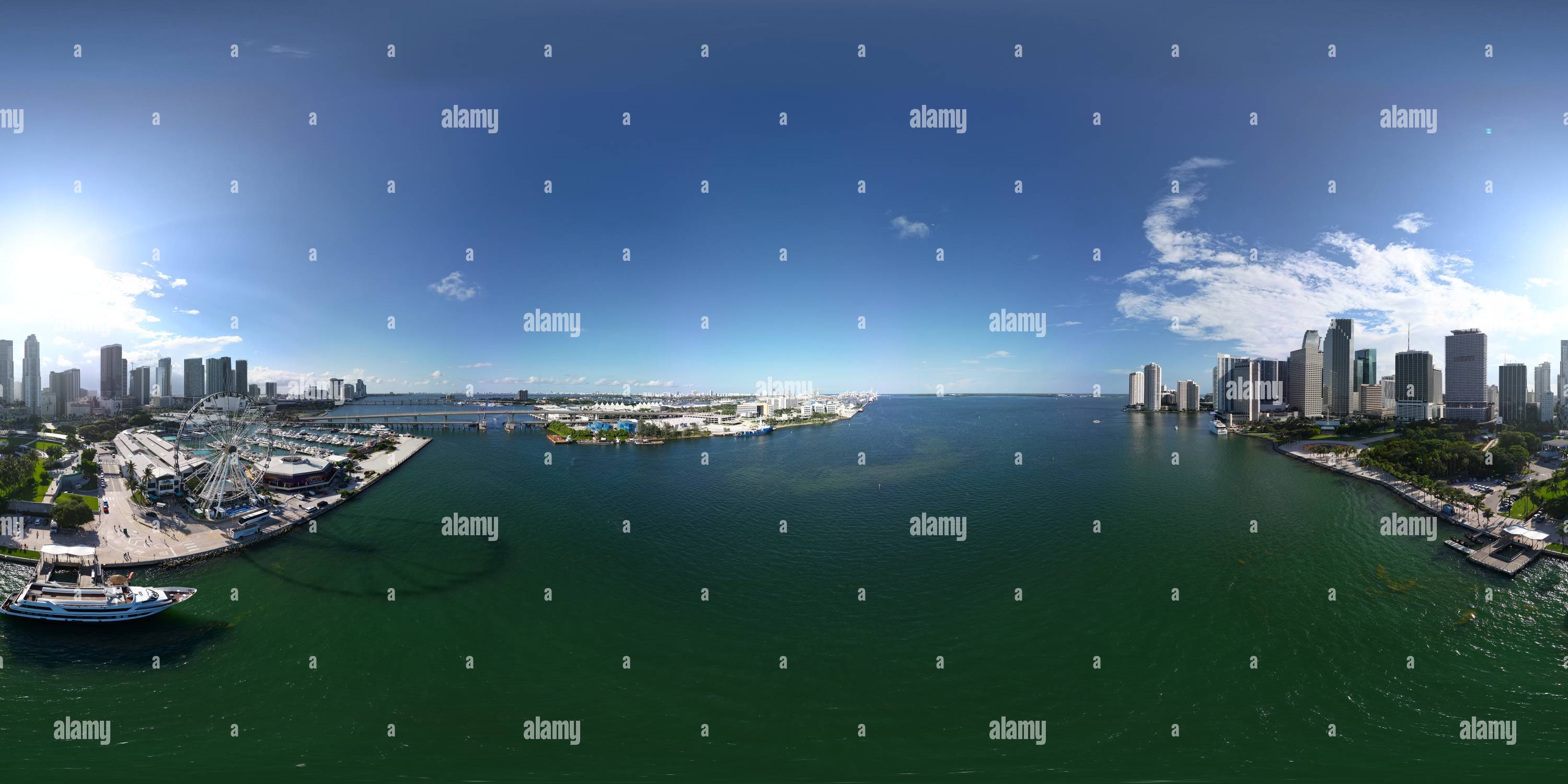 360° view of Above ferriswheel in Miami, FLA - Alamy