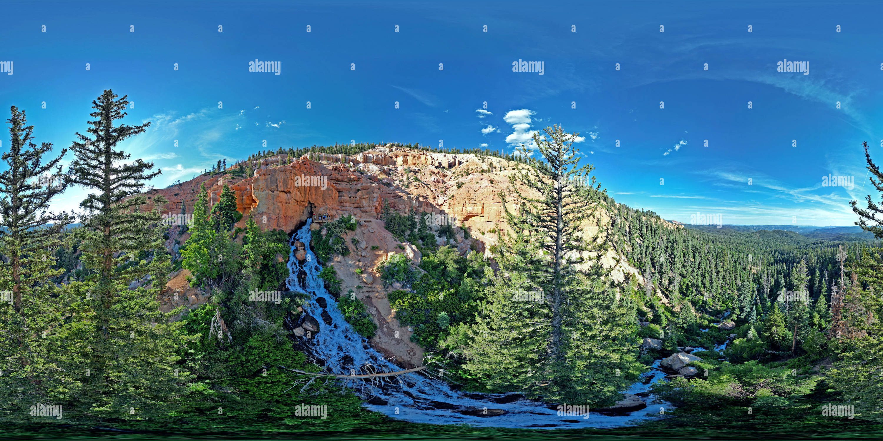 360° view of Cascade Spring Falls - Alamy