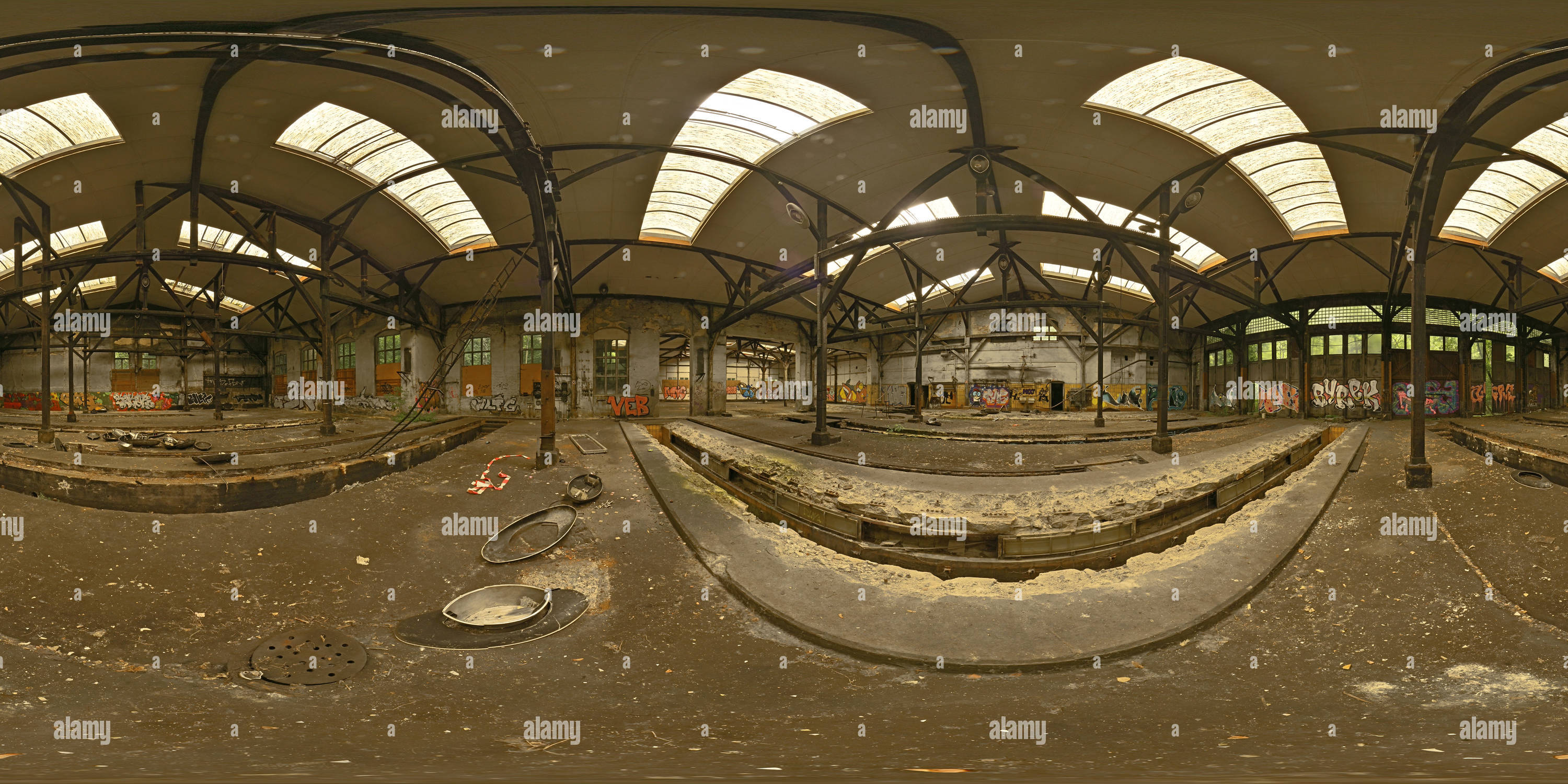 360° view of Old Engine shed /Alter Lokschuppen Zittau - Alamy