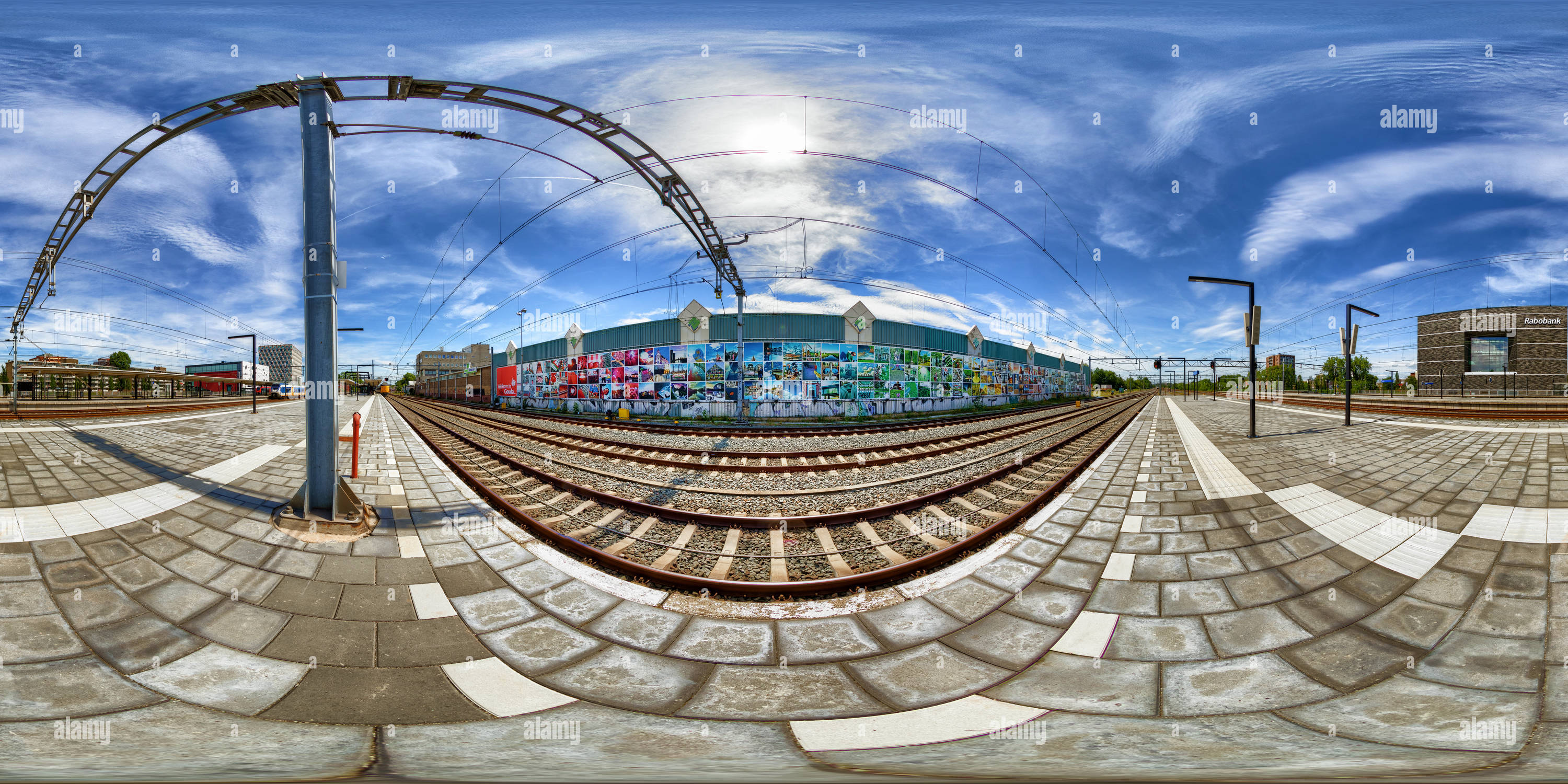 360° view of Gouda train station - Alamy
