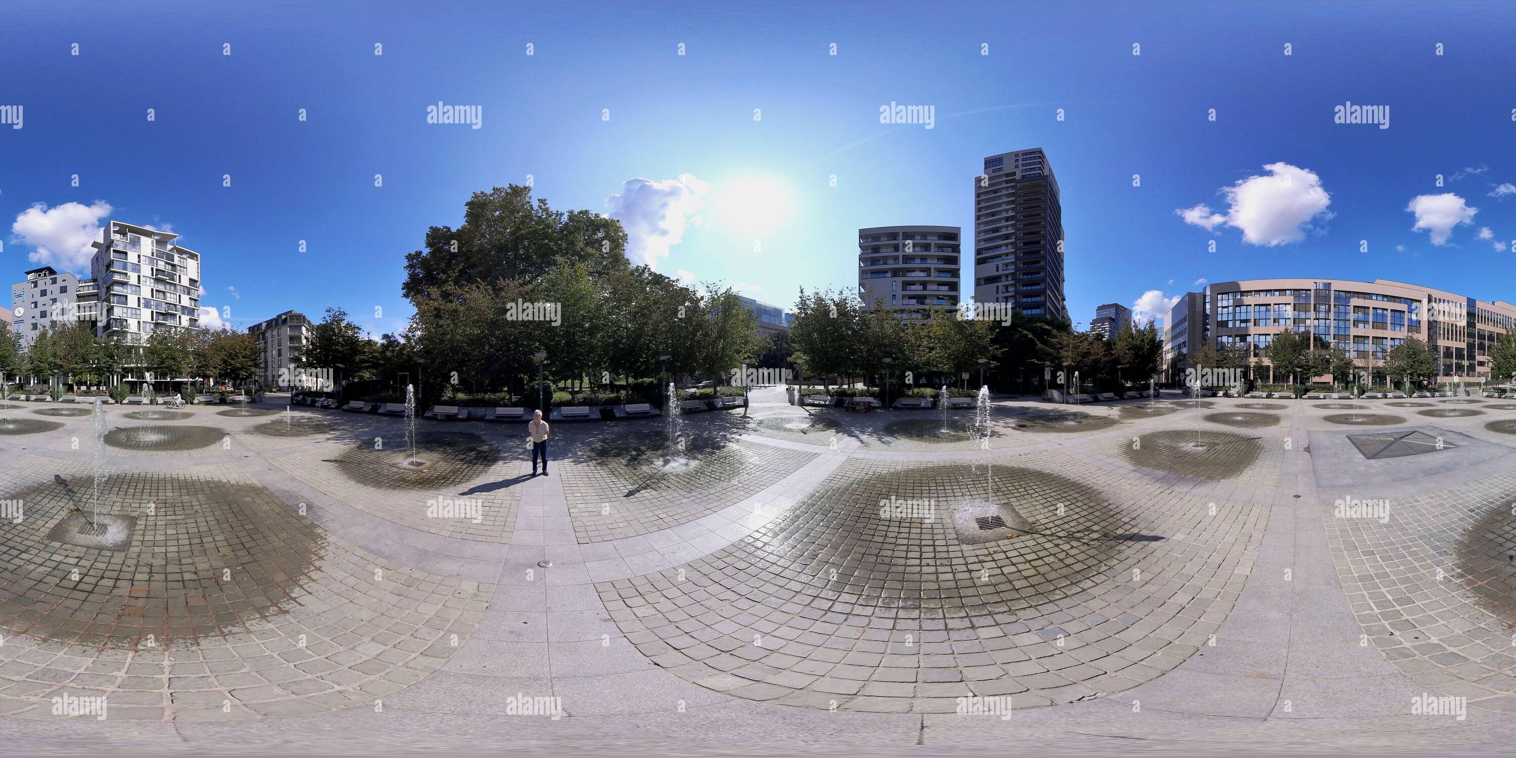 360° view of Brussels rue Belliard et place Jean Rey - Alamy
