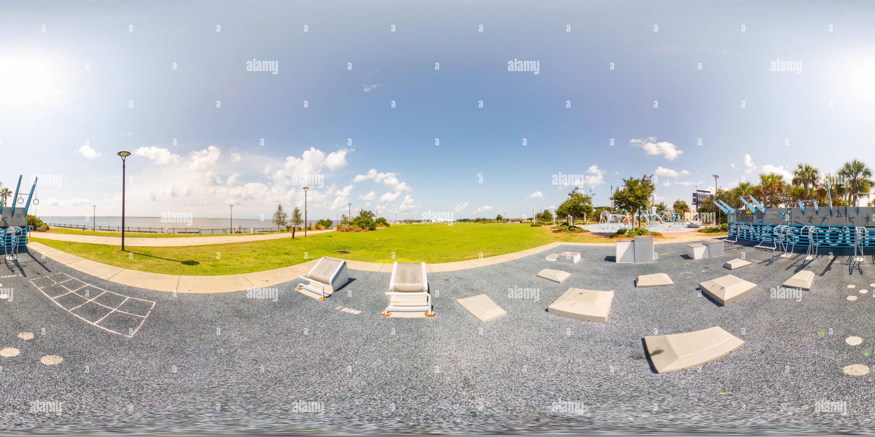 360° view of Pensacola, FL, USA - July 21, 2023: 360 equirectangular ...