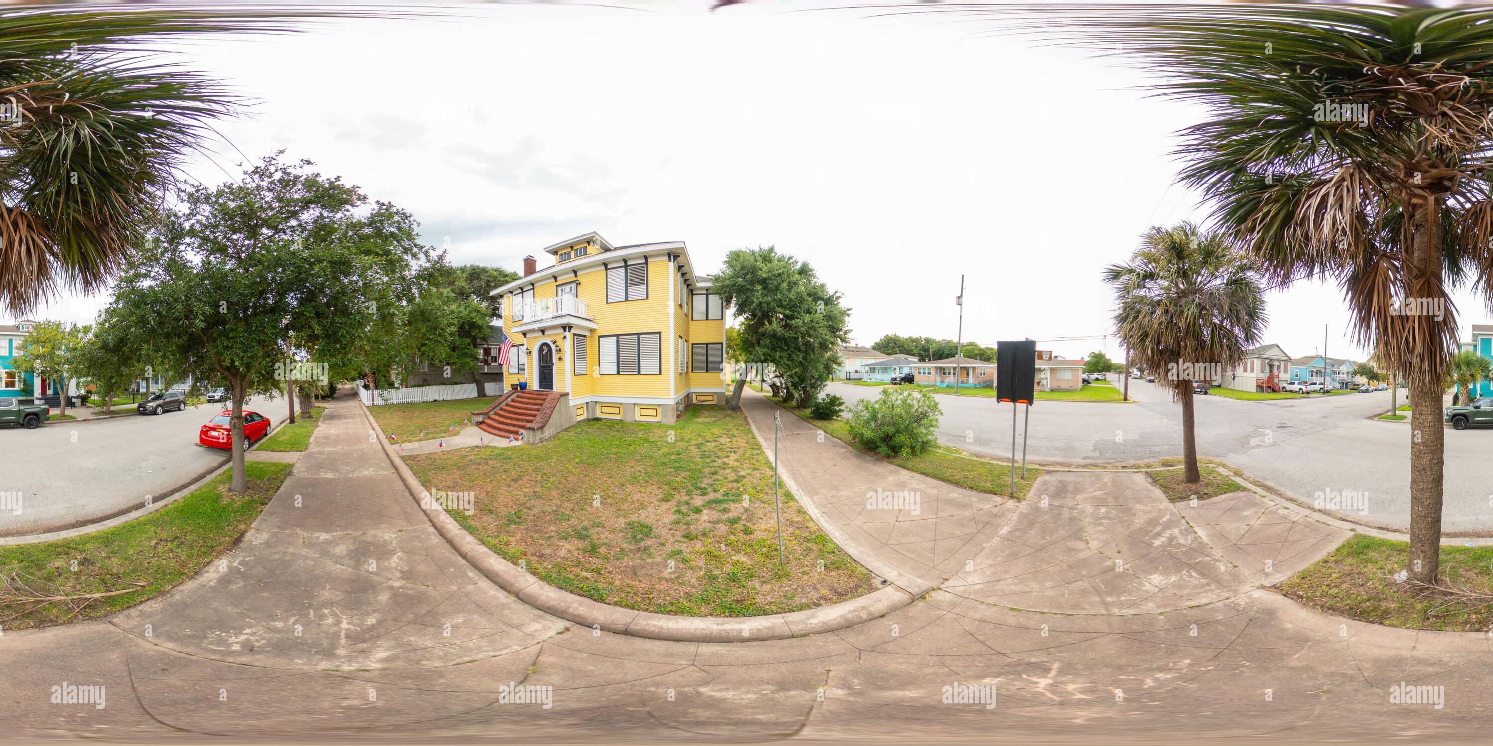 360° view of 360 equirectangular photo residential homes on Galveston ...