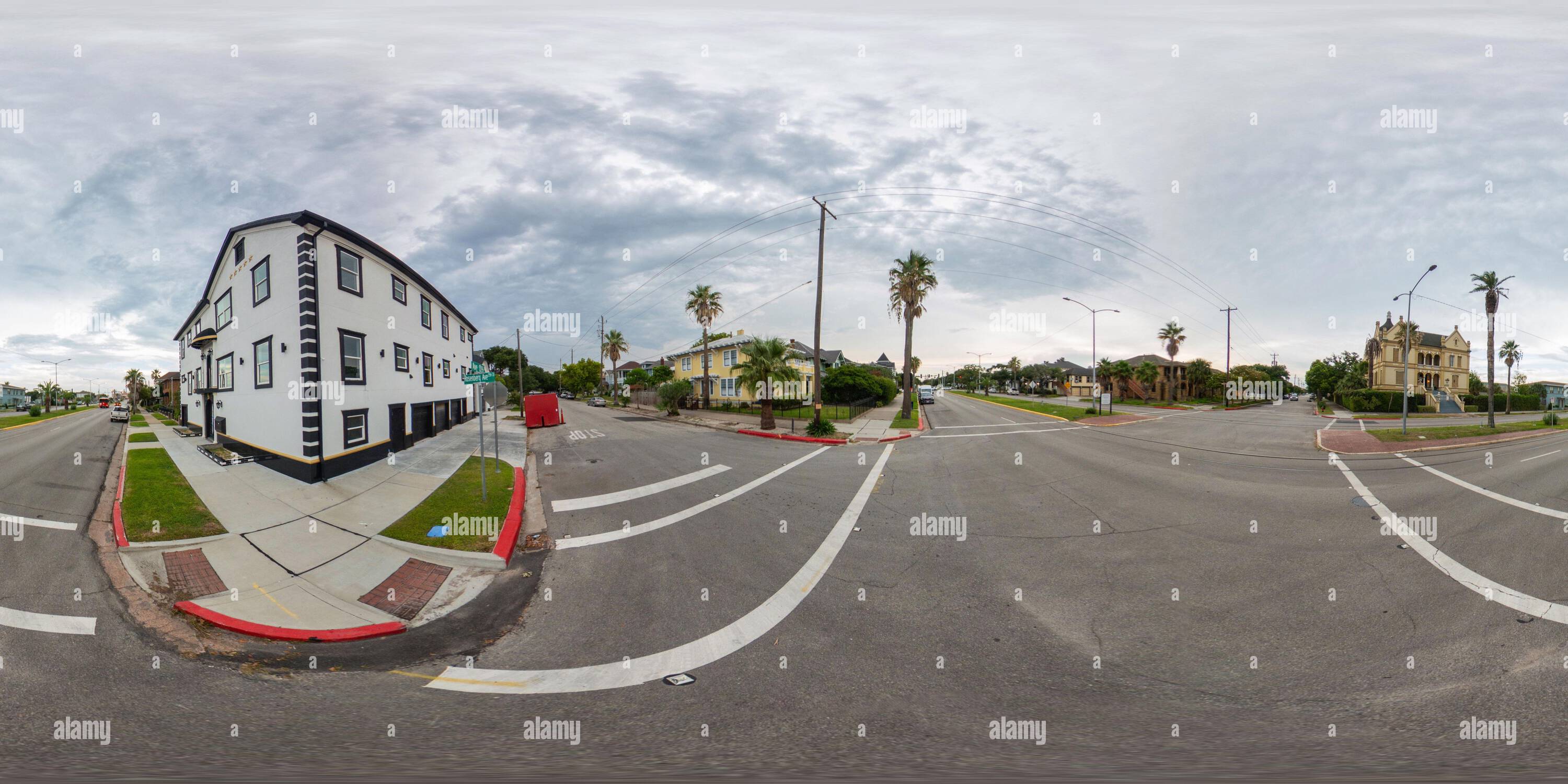 360° view of 360 equirectangular photo residential homes on Galveston ...