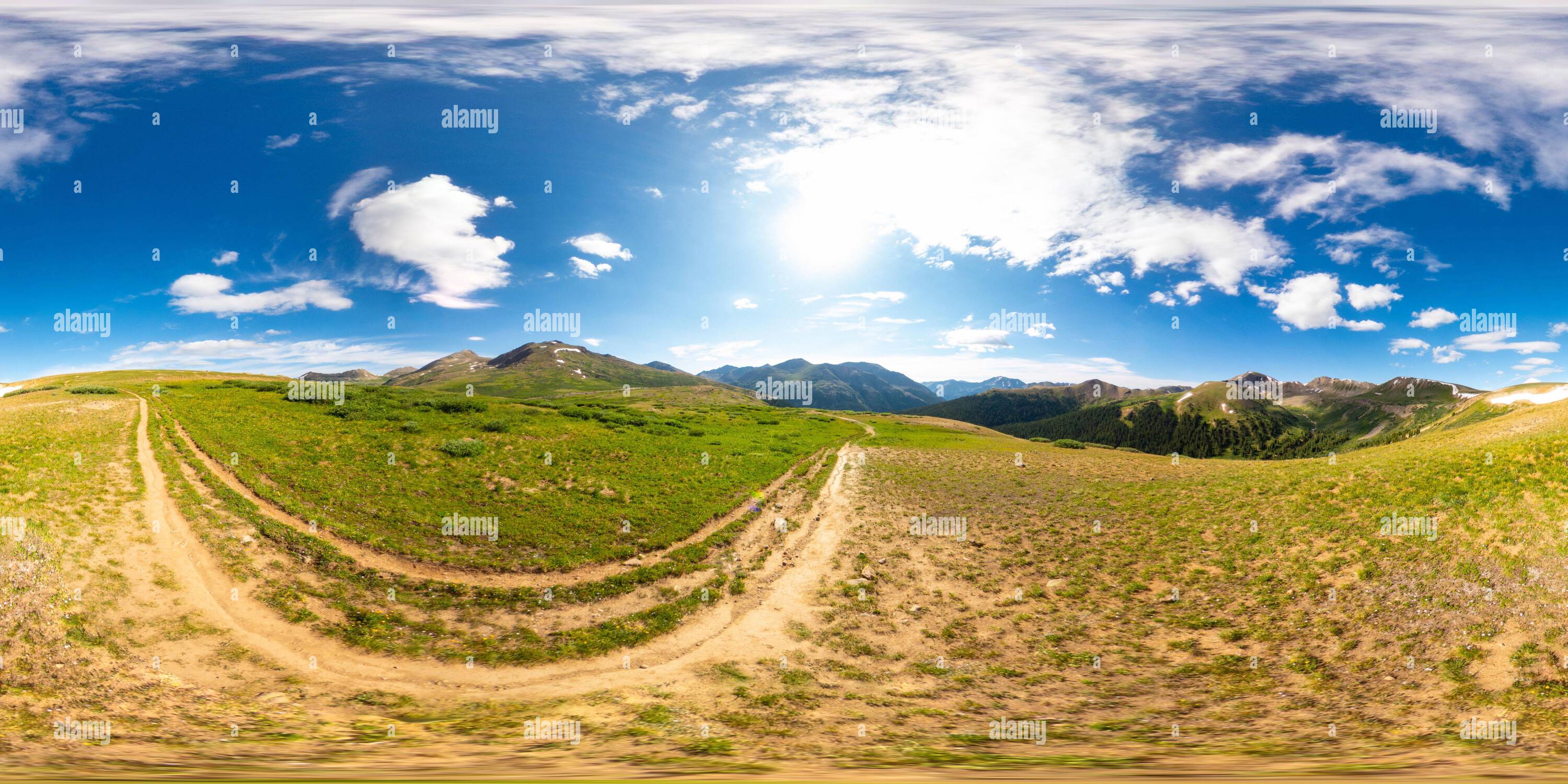 360° view of 360 equirectangular photo Independence Pass Continental ...