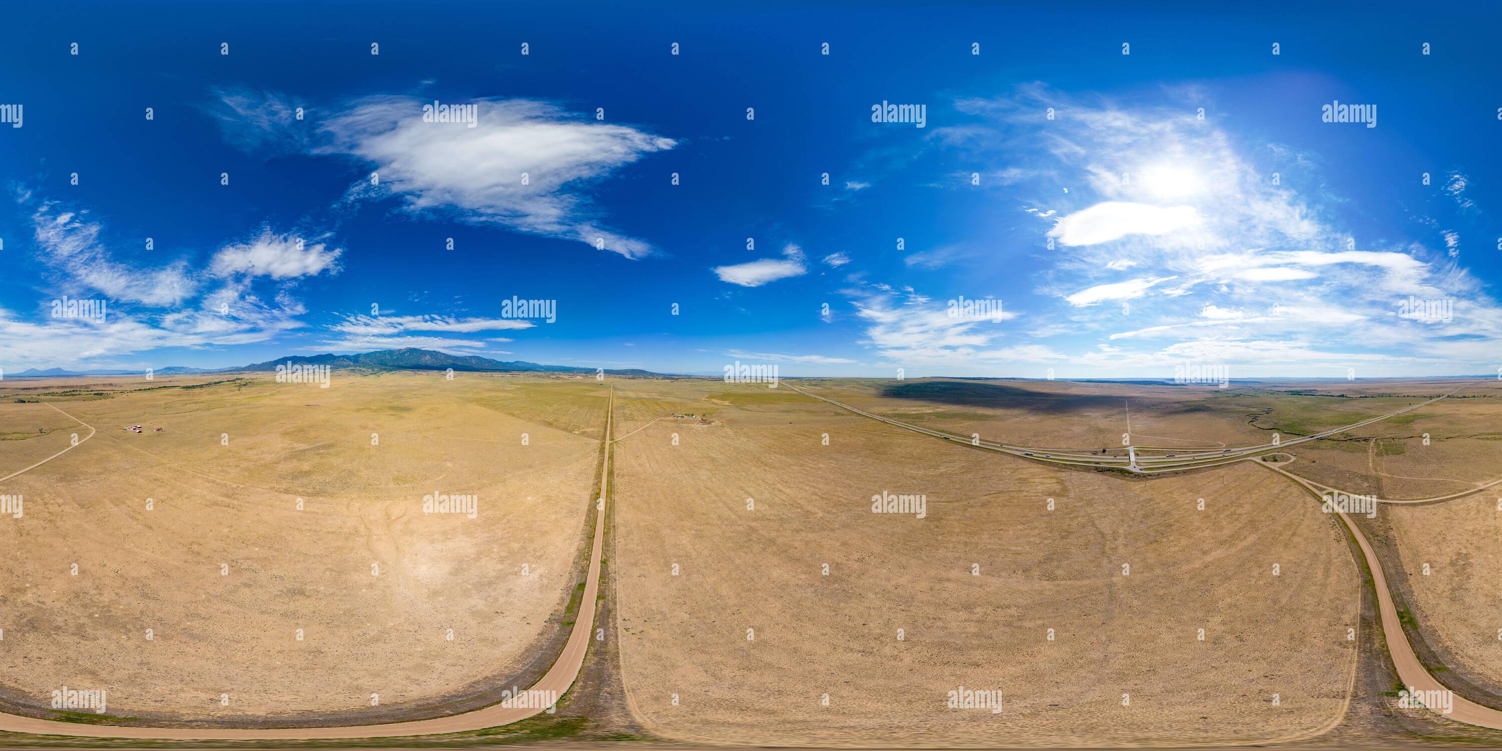 360° view of Aerial drone 360 equirectangular panorama Rye Colorado ...