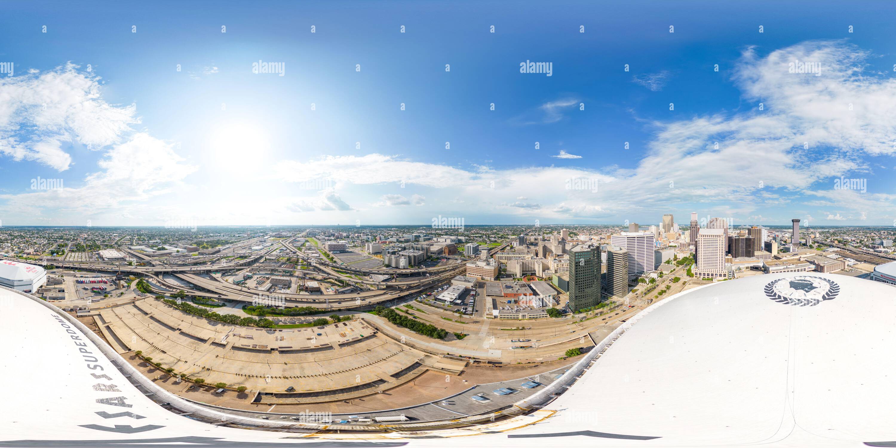 360° view of New Orleans, LA, USA - July 22, 2023: Aerial 360 panorama ...