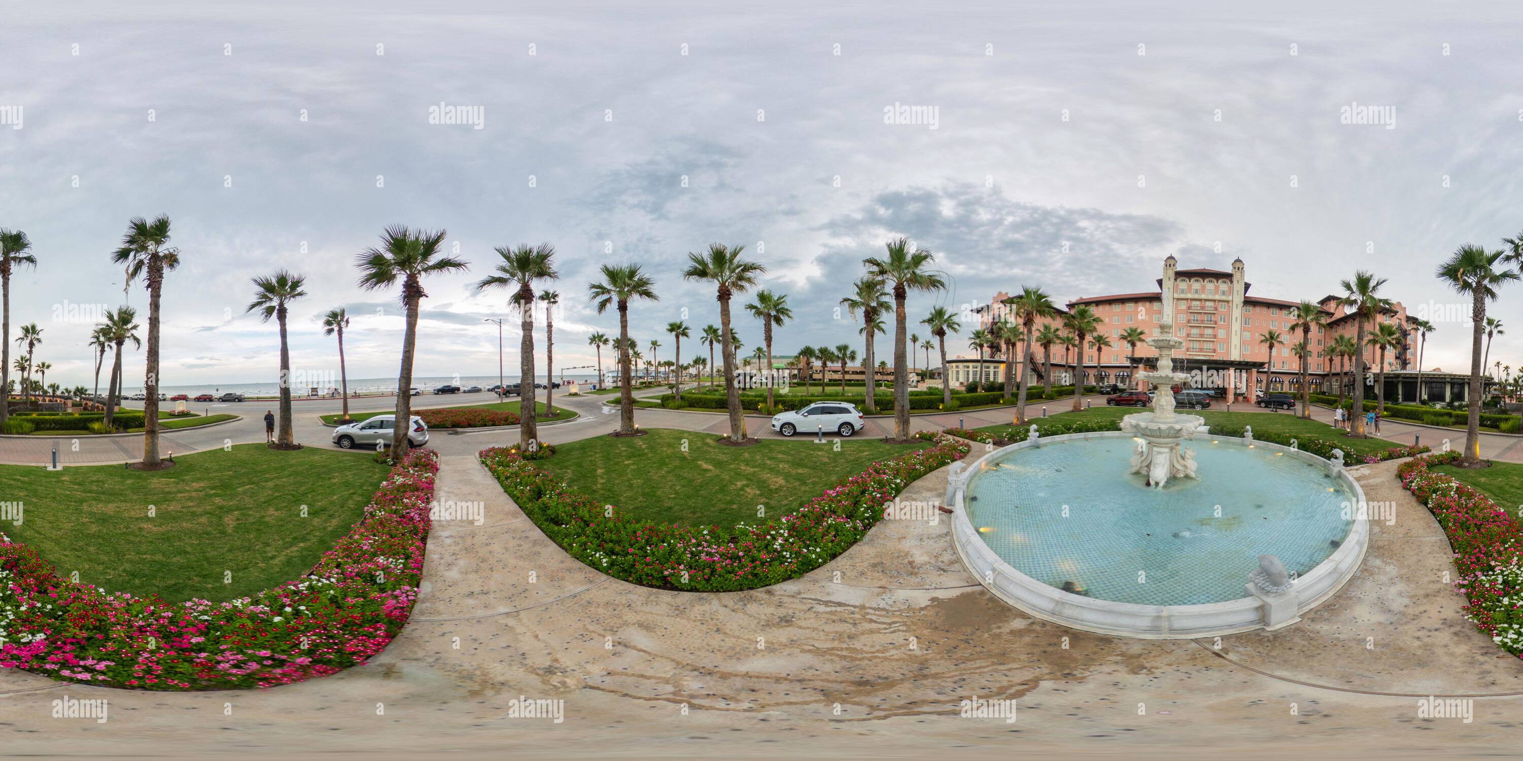 360° view of Galveston, TX, USA - July 23, 2023: 360 equirectangular ...