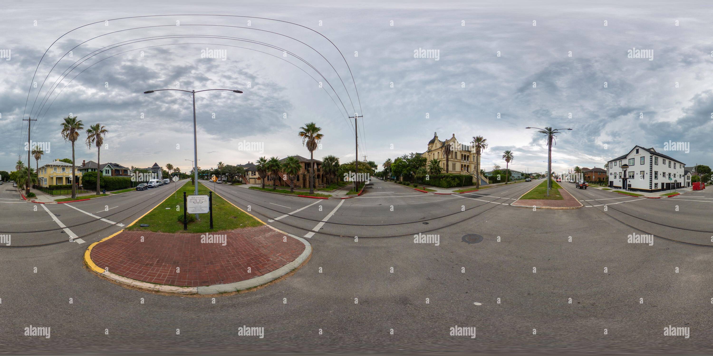360° view of Galveston, TX, USA - July 23, 2023: 360 equirectangular ...