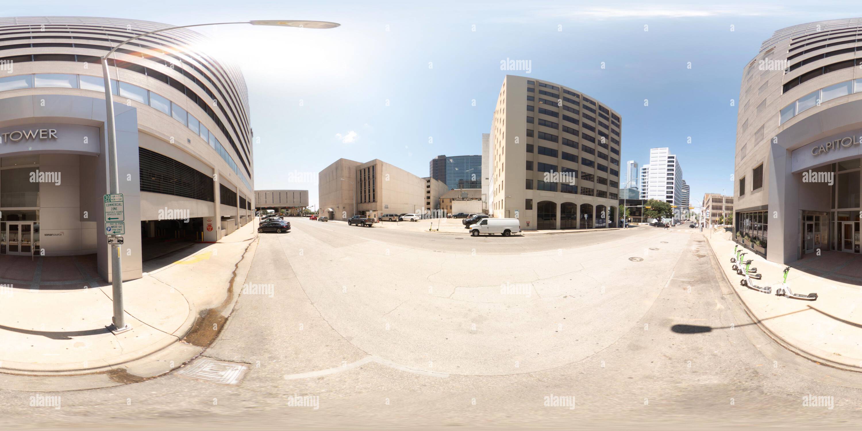 360° view of Austin, TX, USA - July 24, 2023: 360 equirectangular photo ...