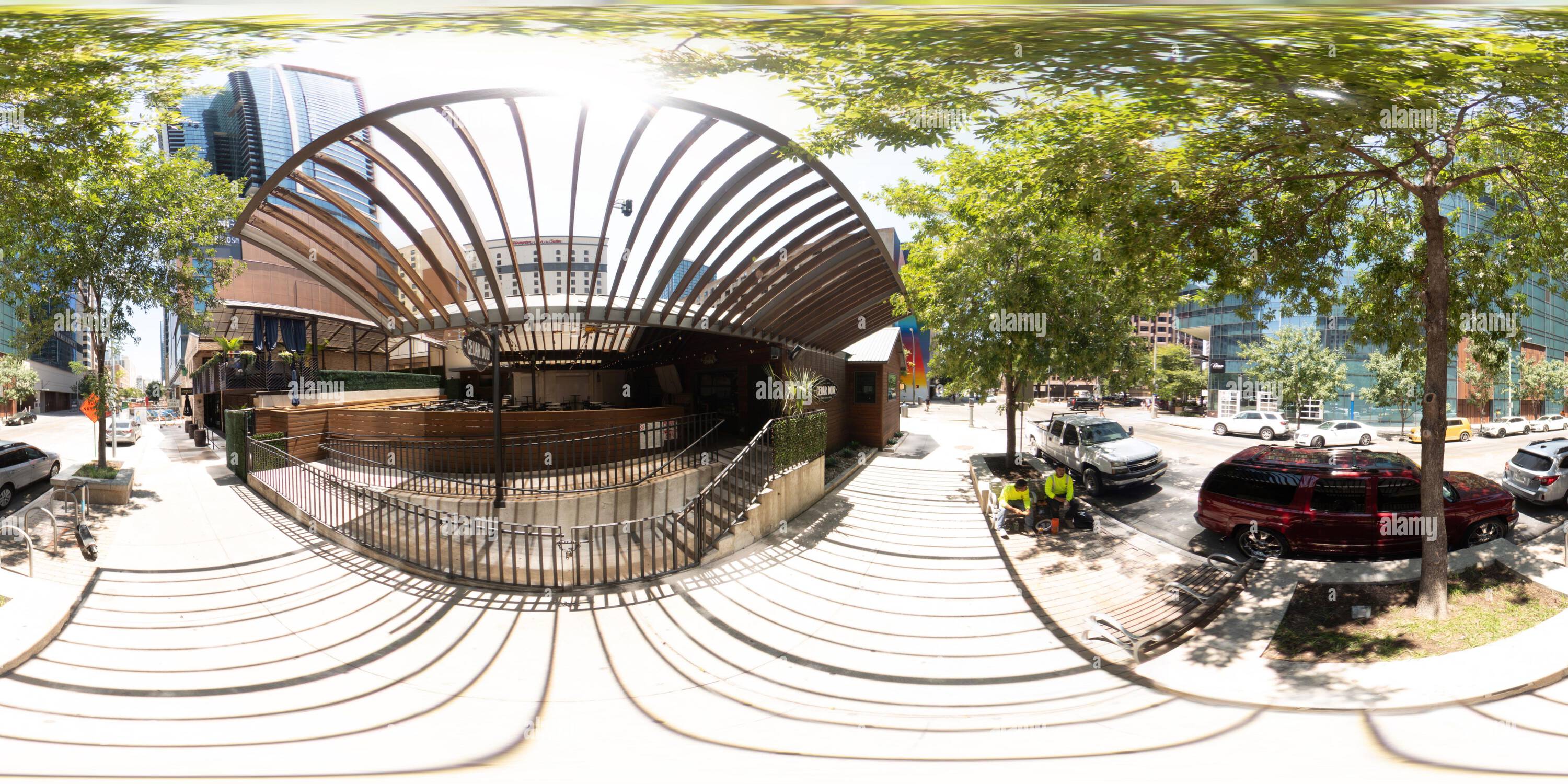 360° view of Austin, TX, USA - July 24, 2023: 360 equirectangular photo ...