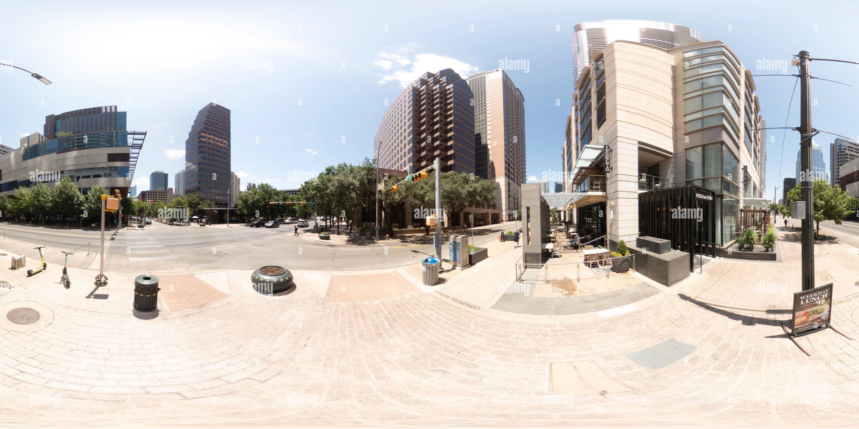 360° view of Austin, TX, USA - July 24, 2023: 360 equirectangular photo ...