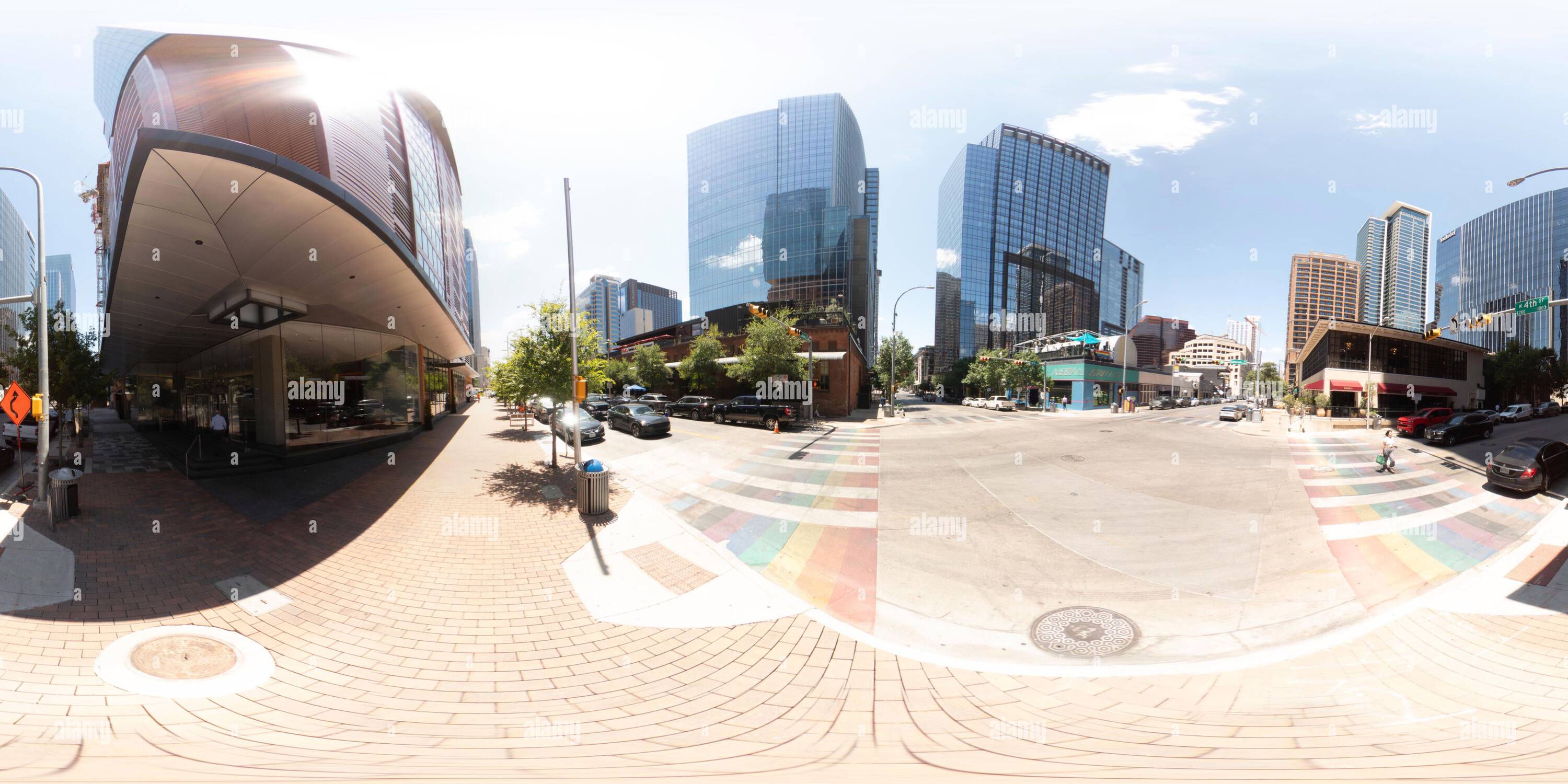360° view of Austin, TX, USA - July 24, 2023: 360 equirectangular photo ...