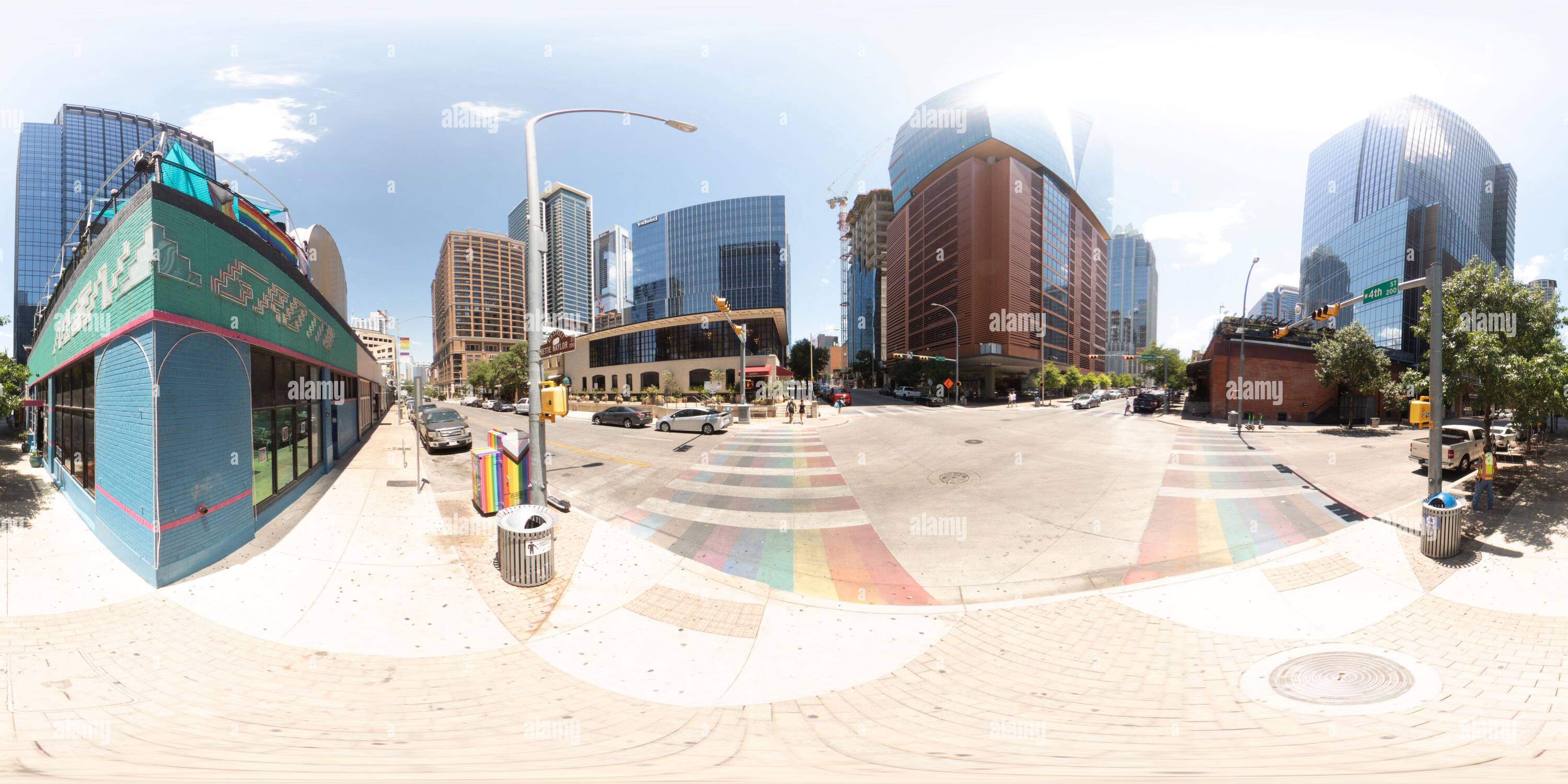360° view of Austin, TX, USA - July 24, 2023: 360 equirectangular photo ...