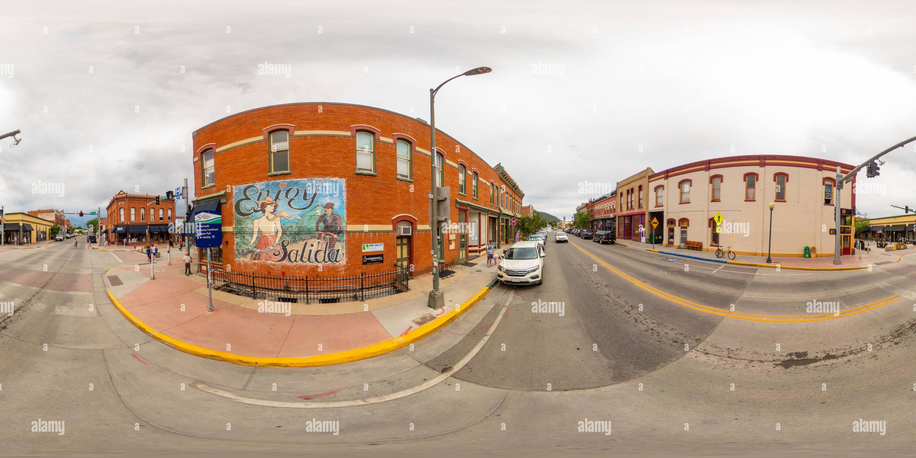 360° view of Salida, CO, USA - July 27, 2023: 360 equirectangular ...