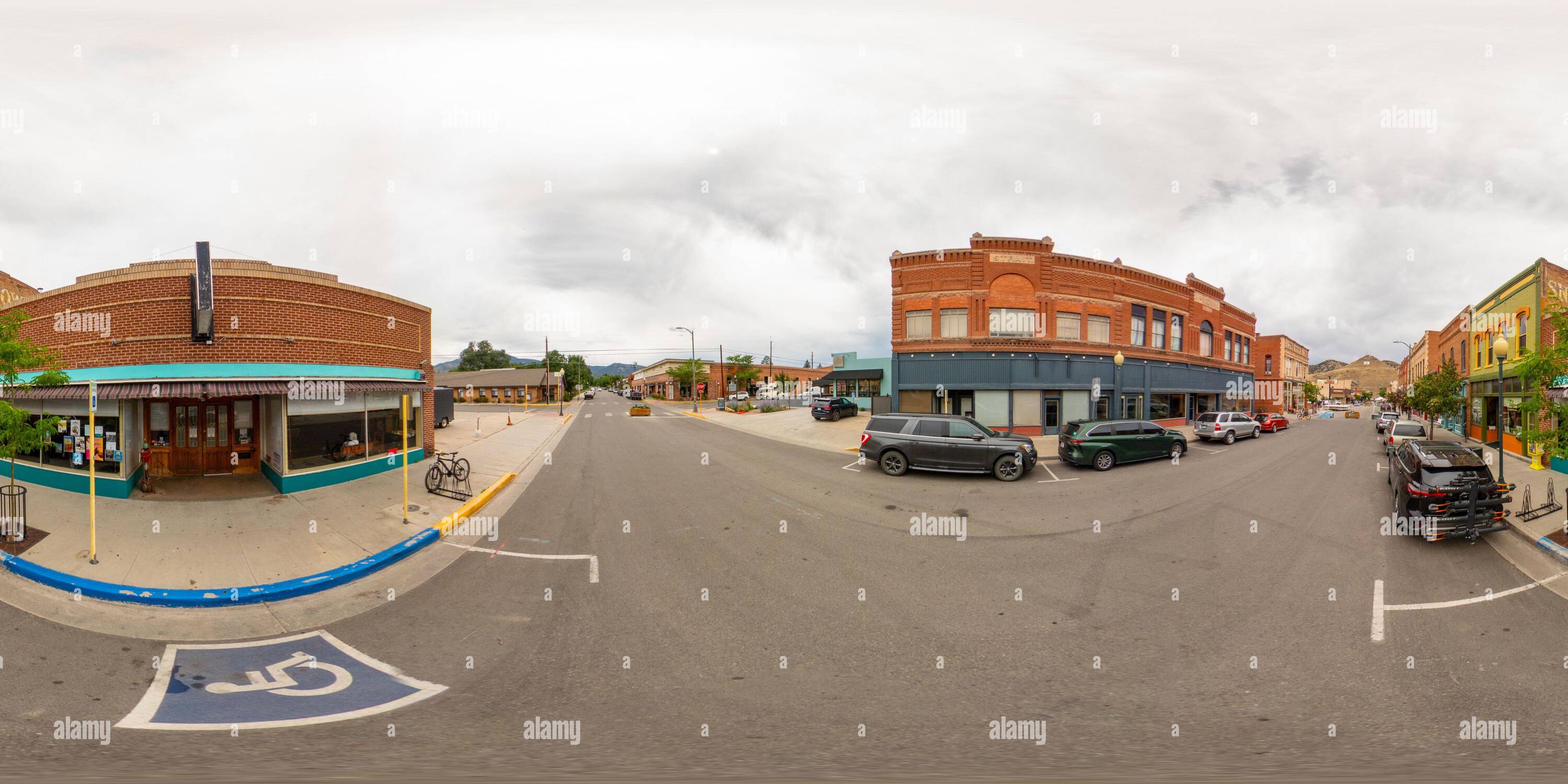 360° view of Salida, CO, USA - July 27, 2023: 360 equirectangular ...