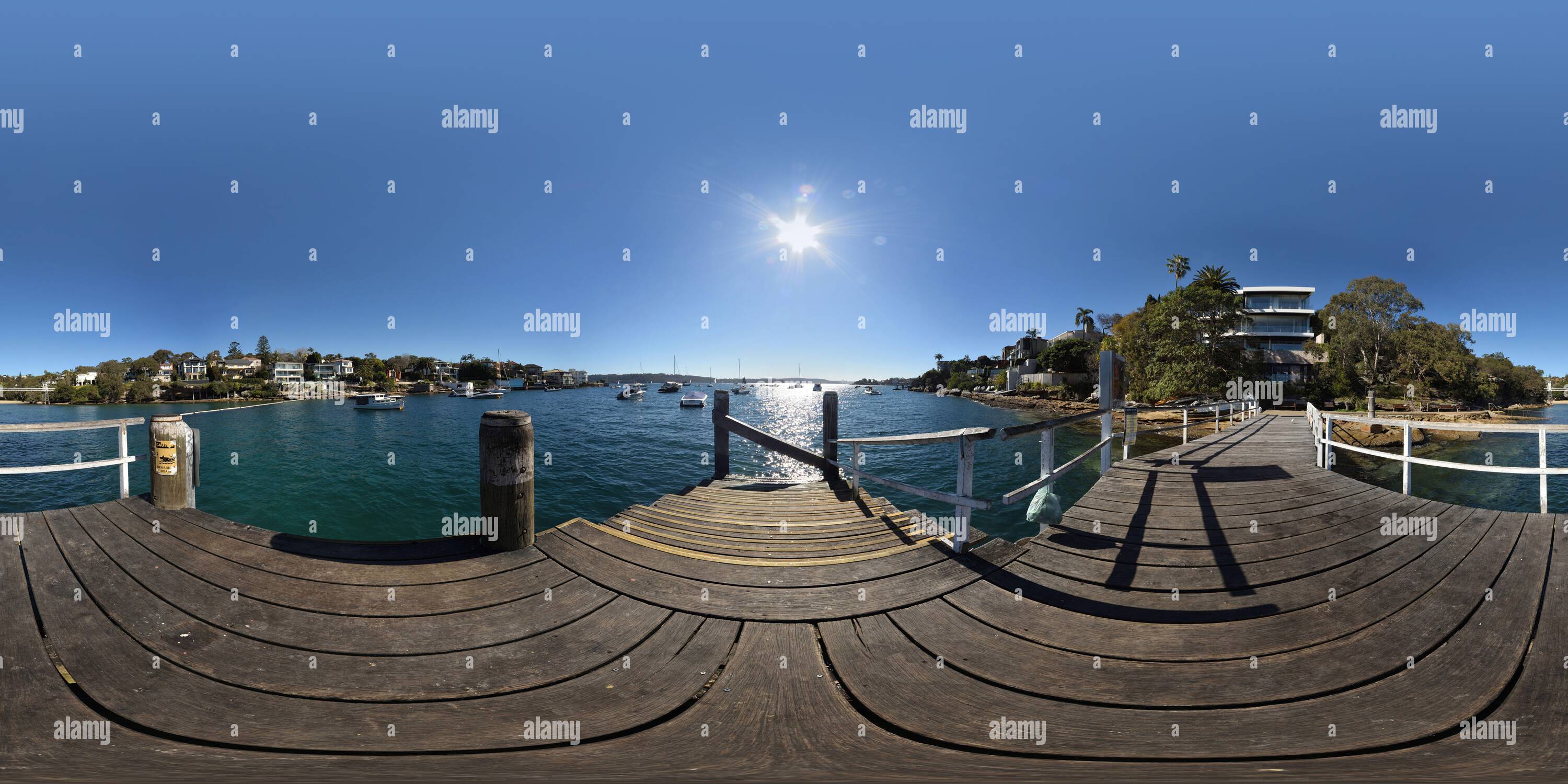 360° View Of 360° Panorama Of Parsley Bay Jetty On Sydney Harbour The Foreshore Walk And