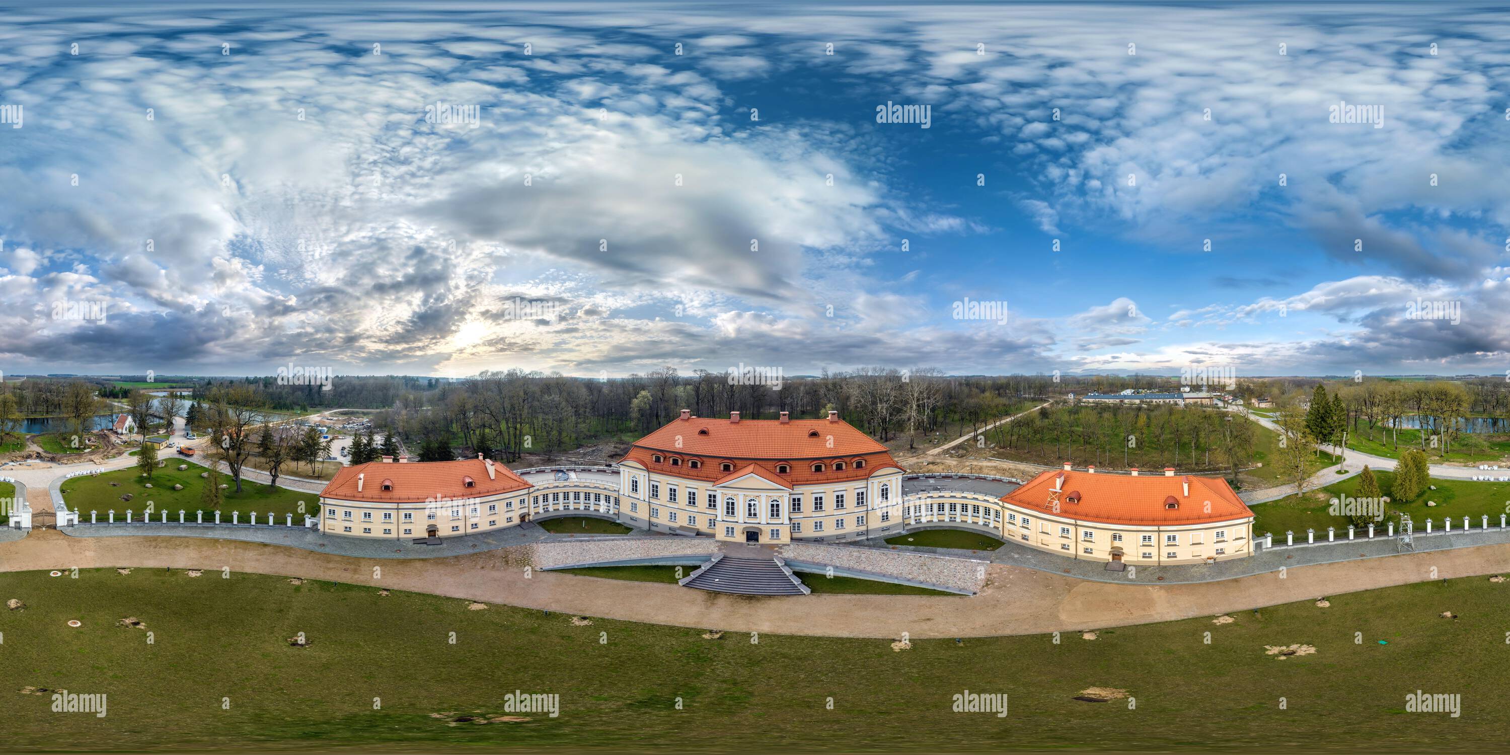 360° view of aerial seamless spherical 360 panorama overlooking ...