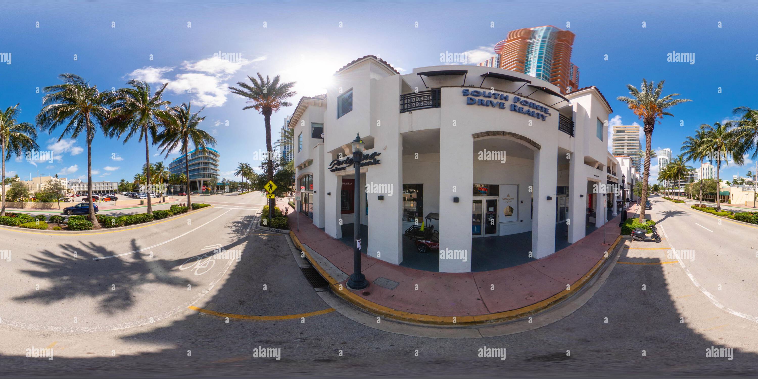 360° view of Miami Beach, FL, USA - September 3, 2023: South Pointe Drive Realty Miami Beach 360 ...