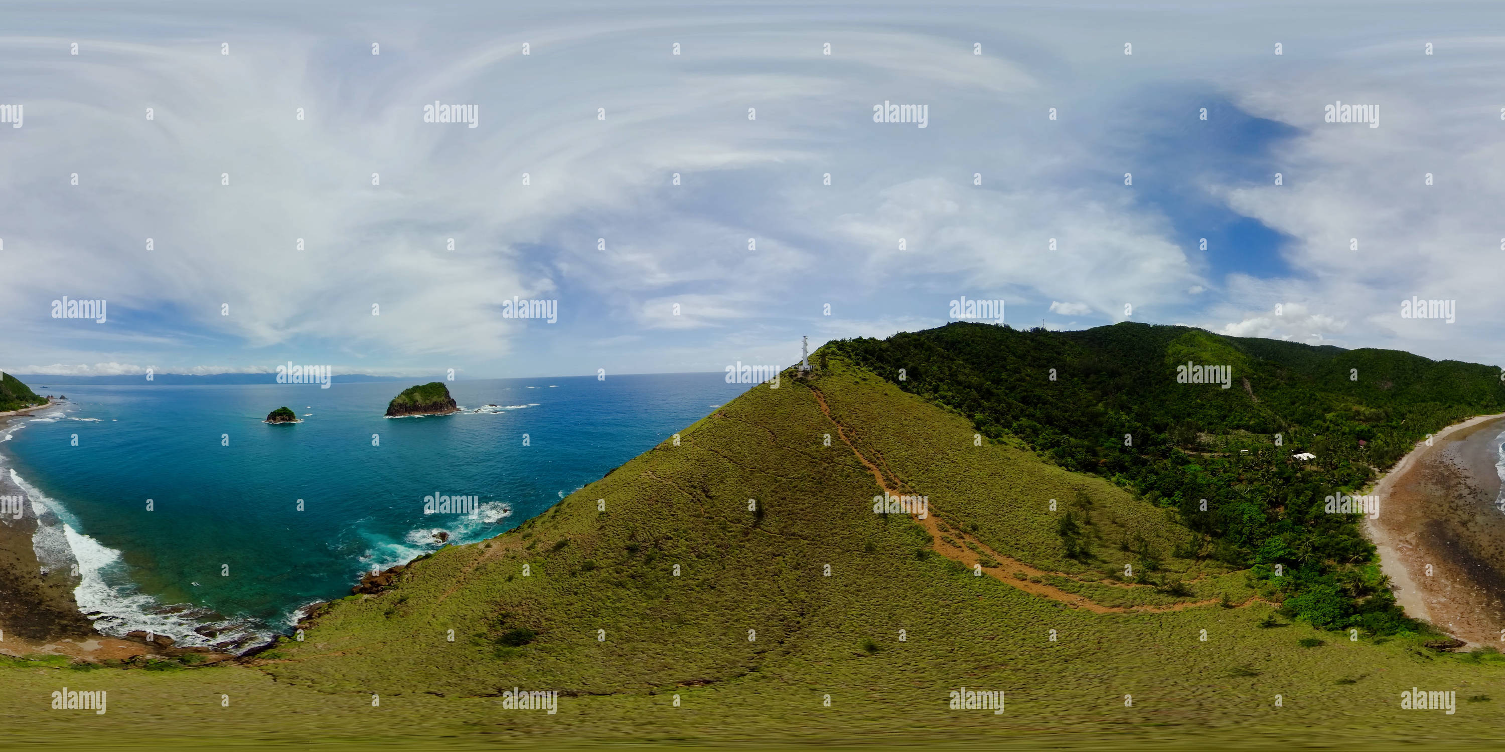 360° view of Seascape with tropical island. Philippines - Alamy