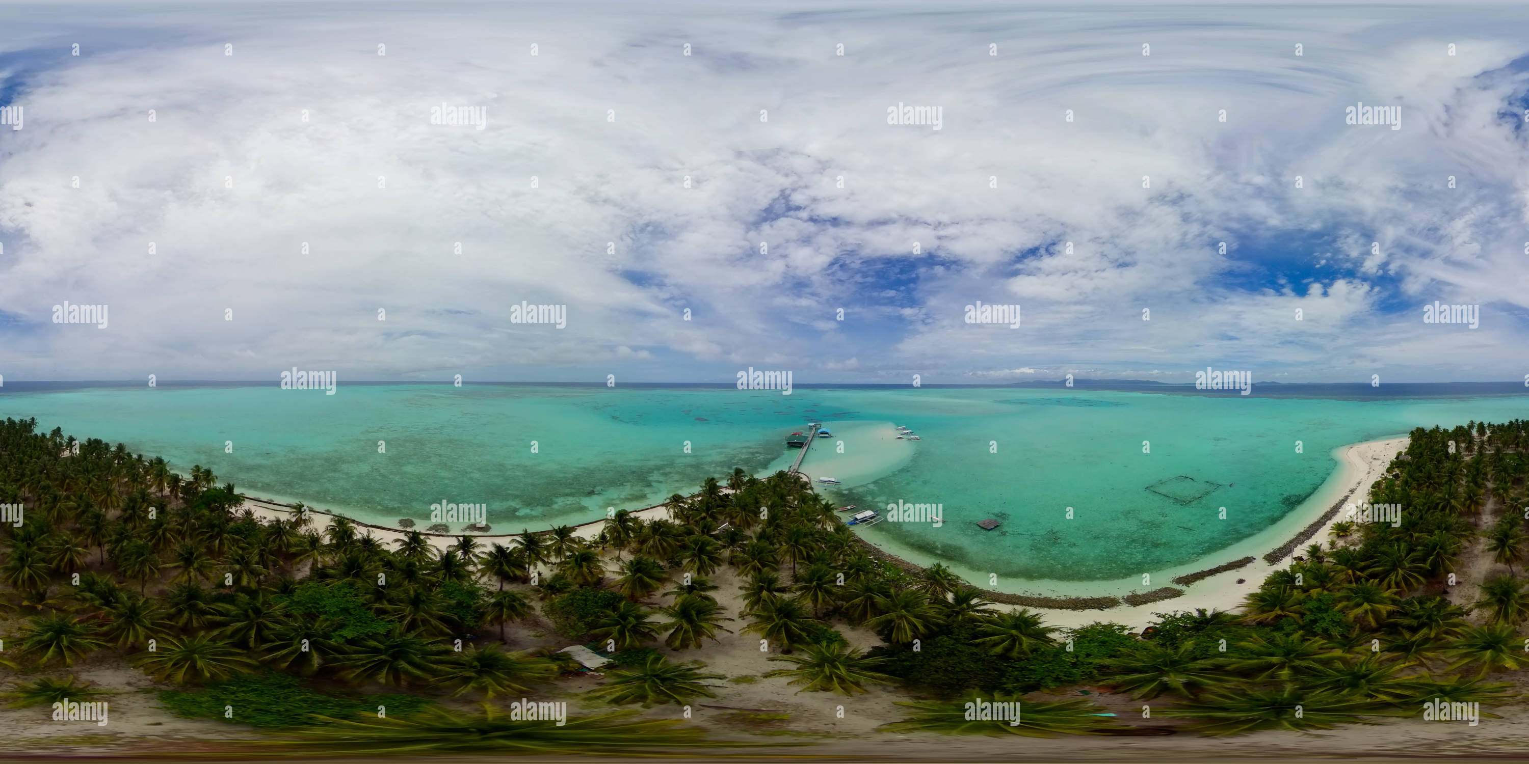360° view of Onok Island, Palawan, Philippines. 360VR - Alamy