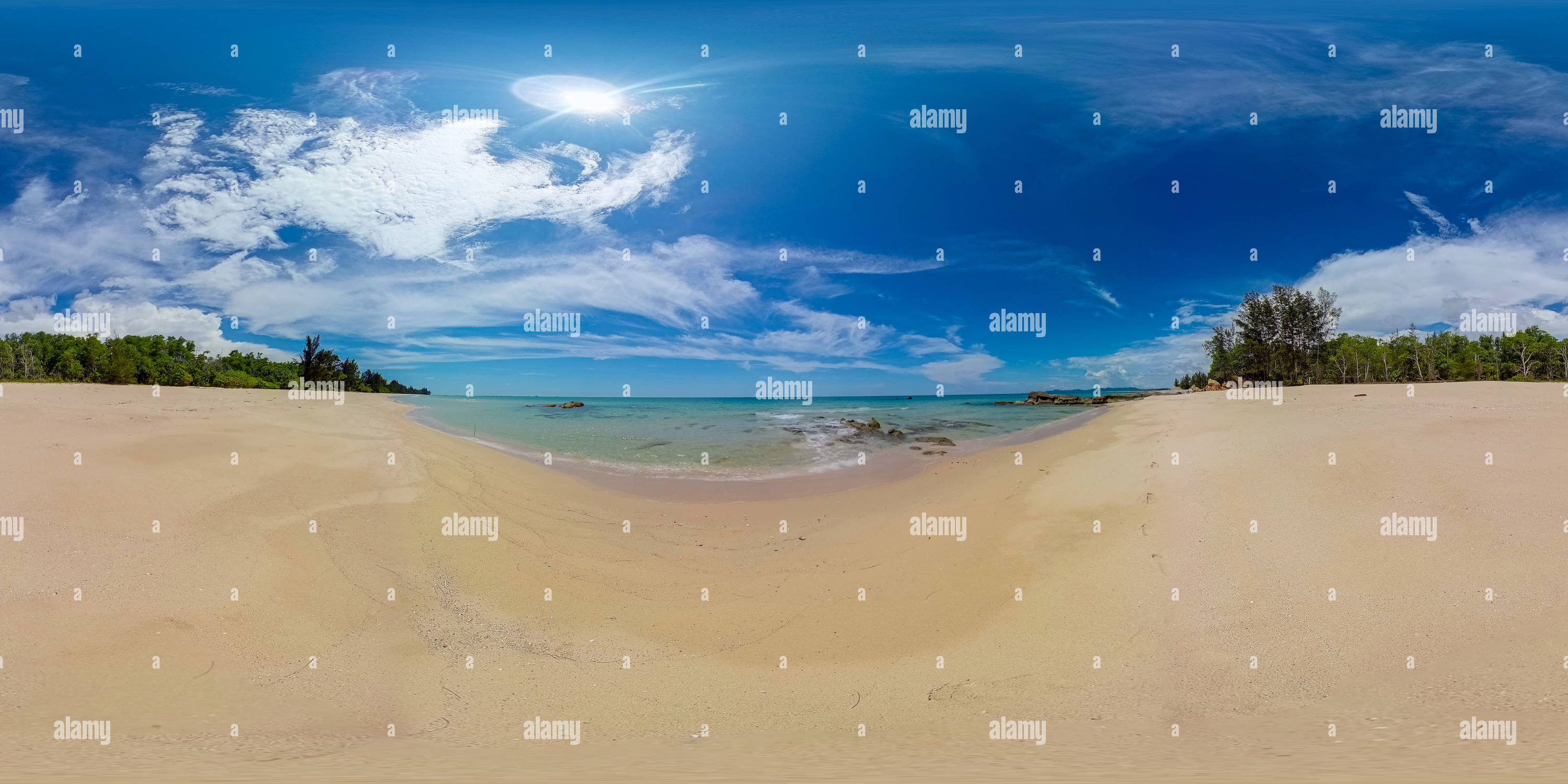360° view of Tropical landscape with beautiful sandy beach - Alamy