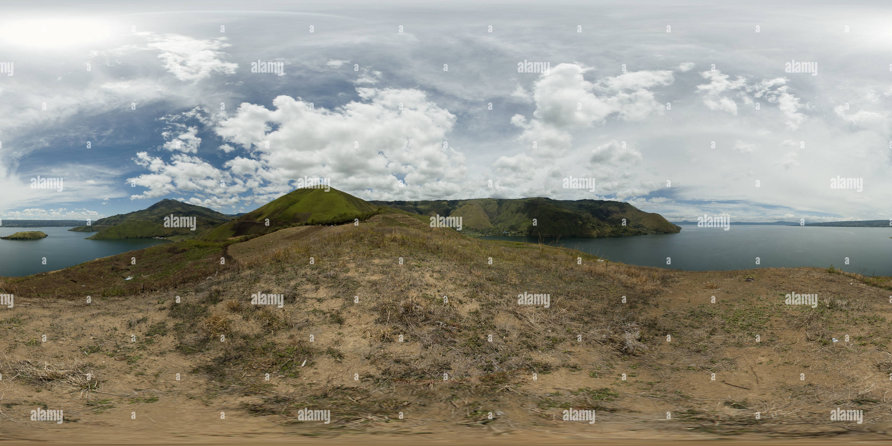 360° view of Samosir Island, Indonesia. 360 panorama VR - Alamy