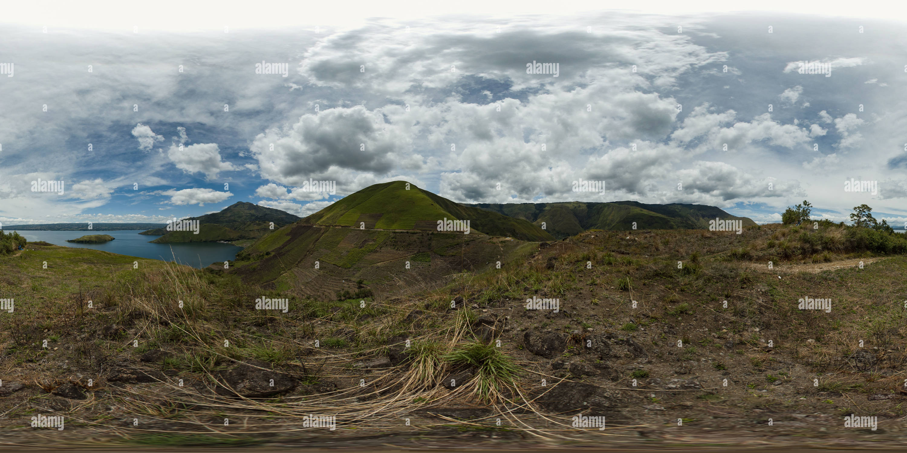 360° view of Lake Toba and Samosir Island. Sumatra, Indonesia - Alamy