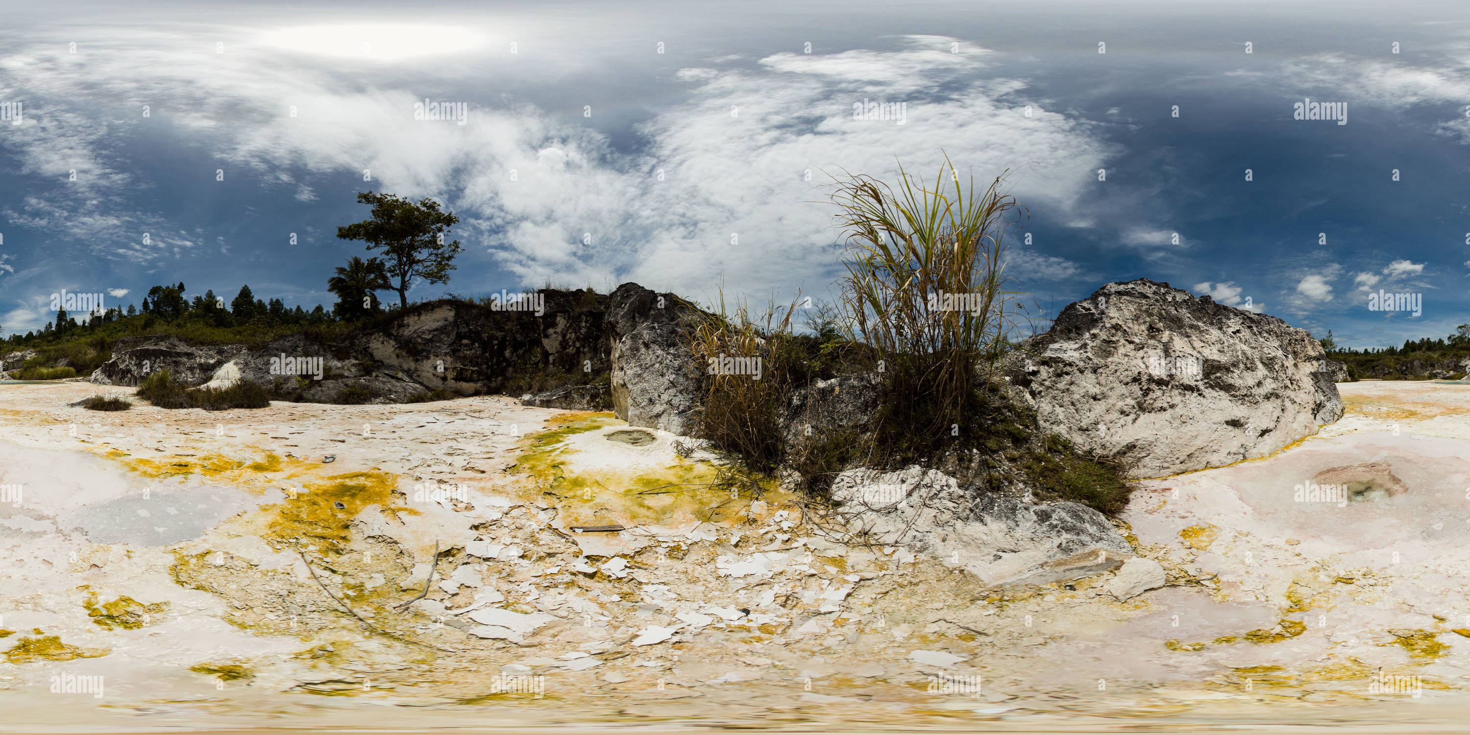 360° view of Hot geothermal spring. 360VR - Alamy