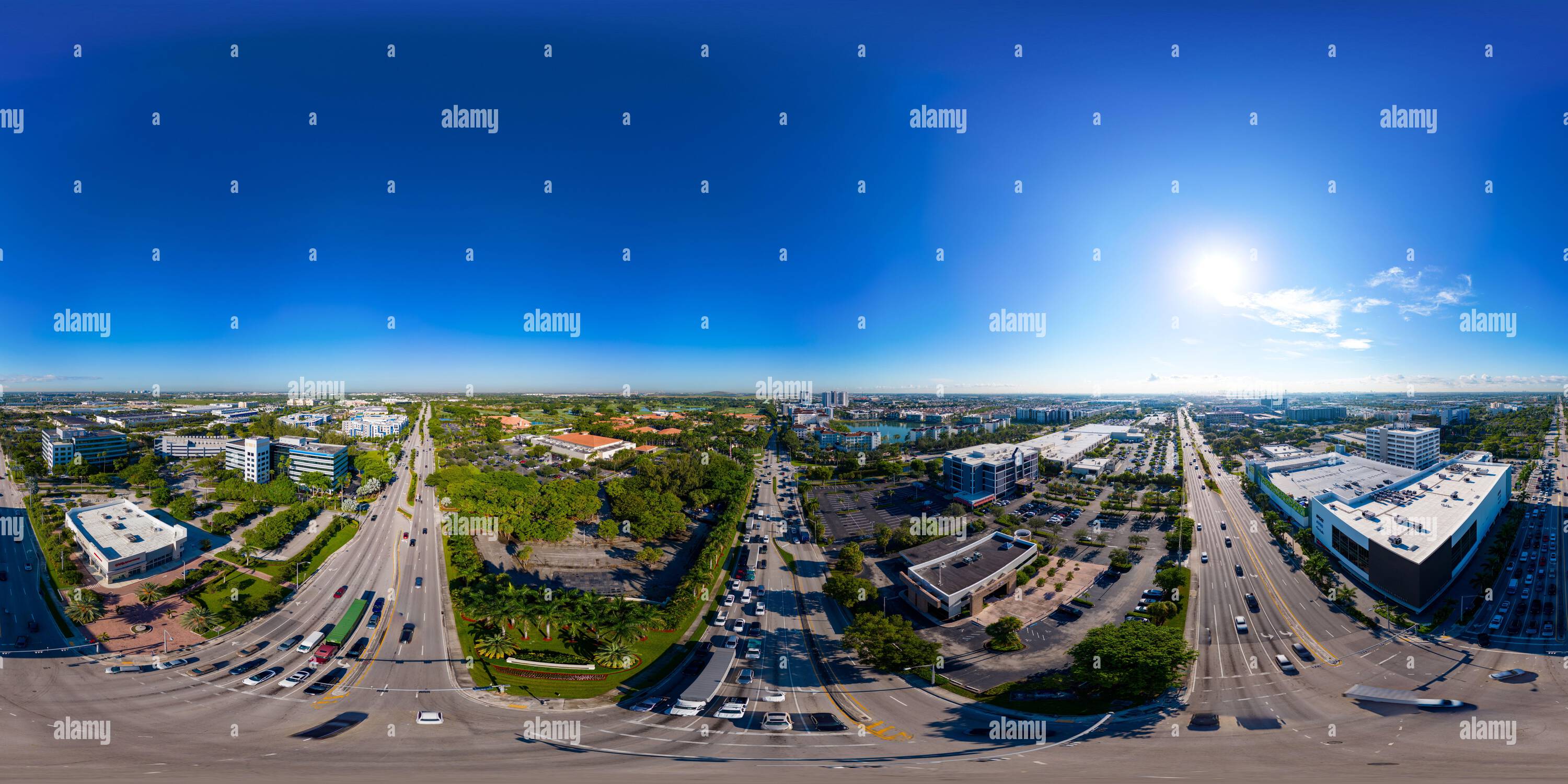 360° view of Doral Miami, FL, USA - September 15, 2023: Aerial 360 ...