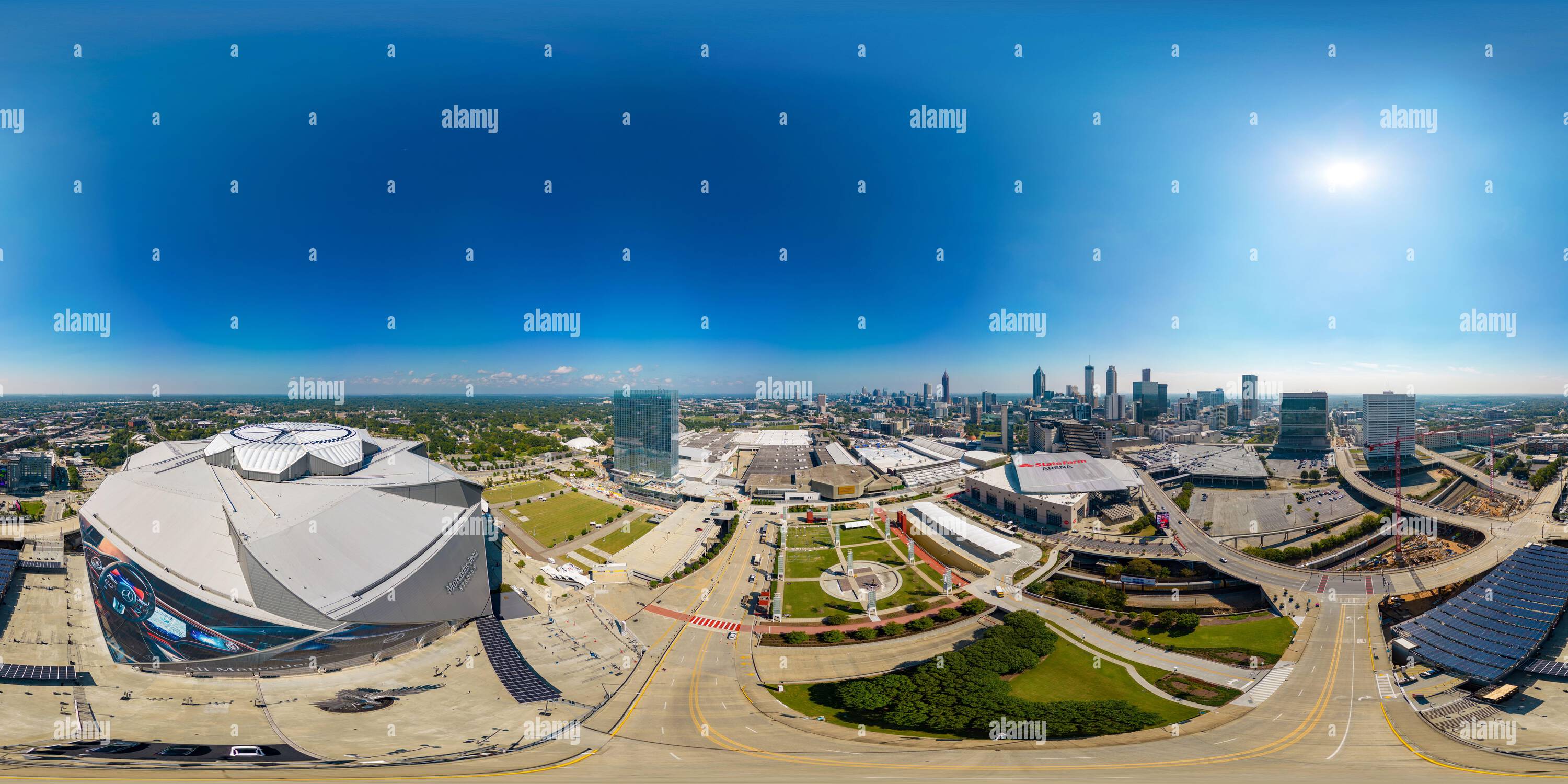 360° view of Atlanta, GA, USA - September 9, 2023: Aerial 360 ...