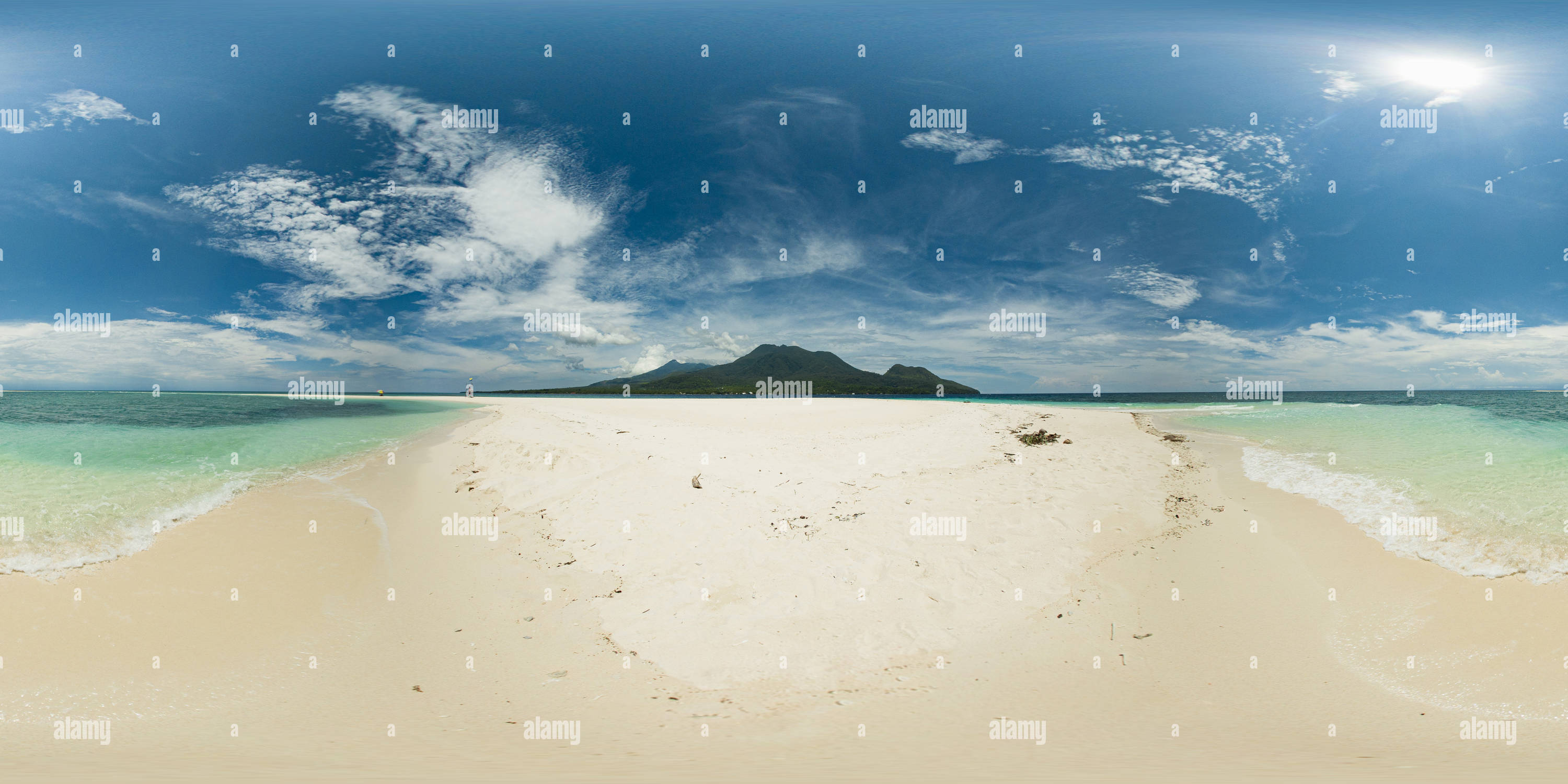 360° view of White Island in Camiguin Island. Philippines. Virtual ...