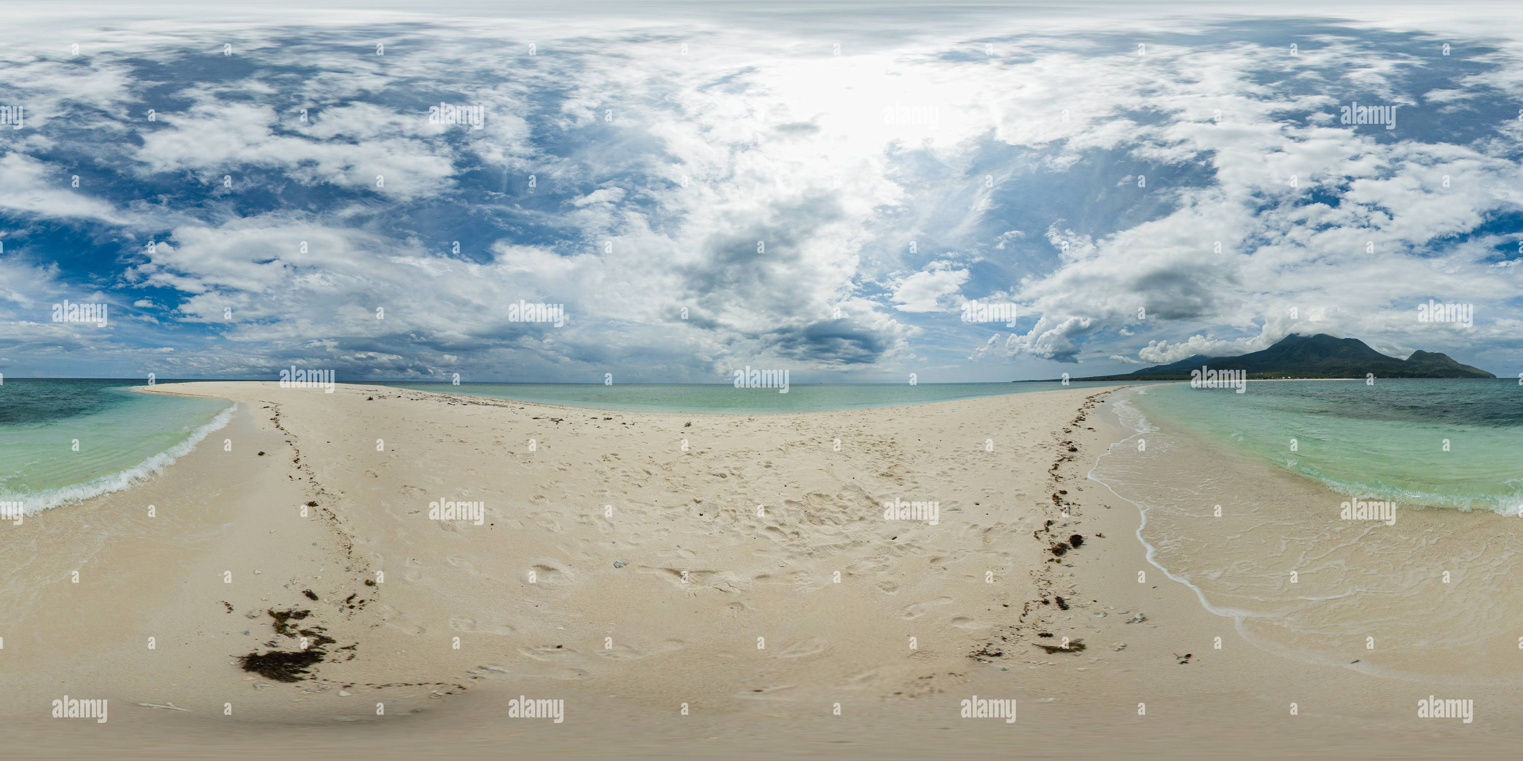 360° view of White Island in Camiguin Island. Philippines. Virtual ...