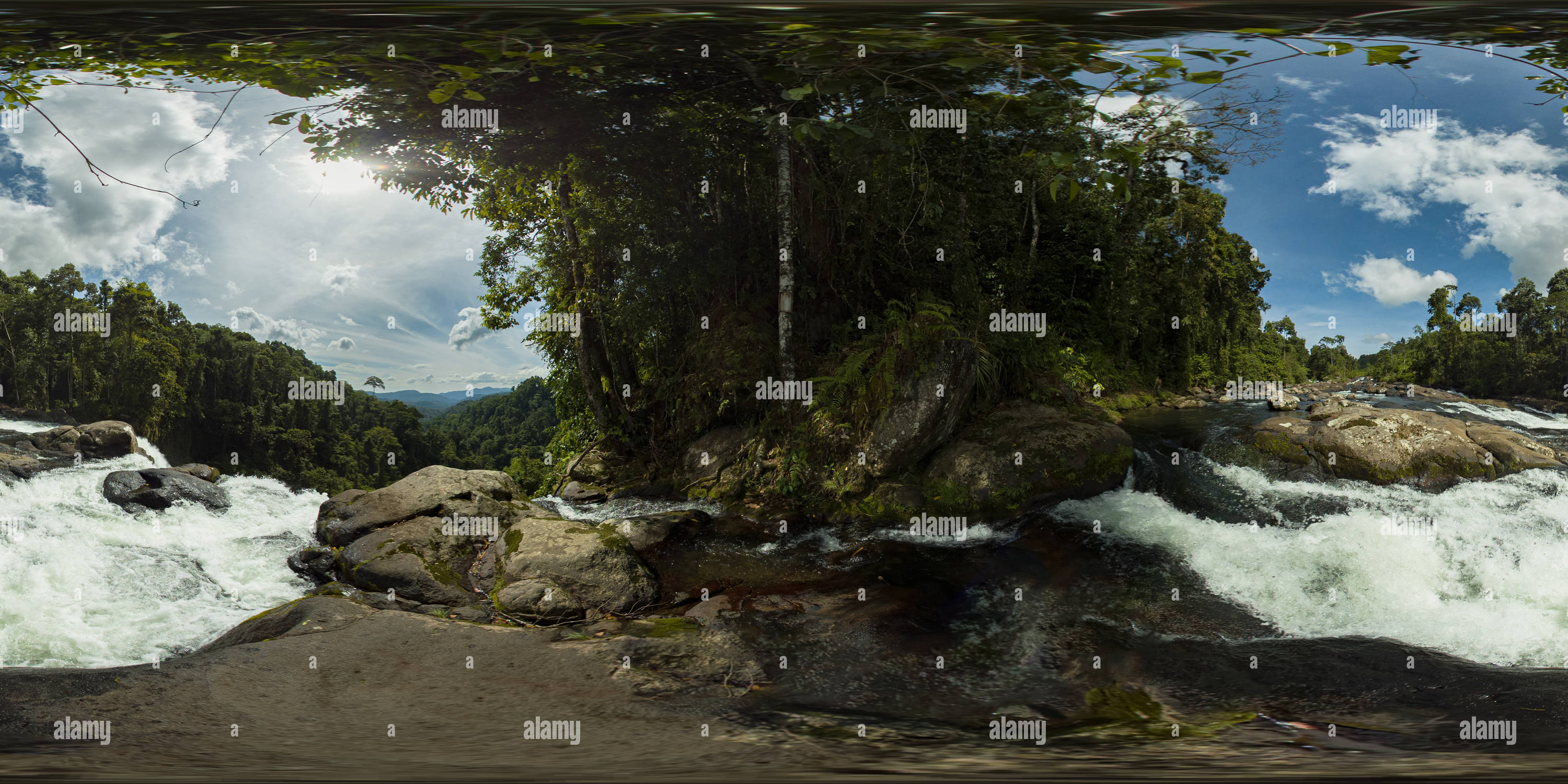 360° view of Limunsudan Falls in the Philippines. Virtual Reality 360 ...