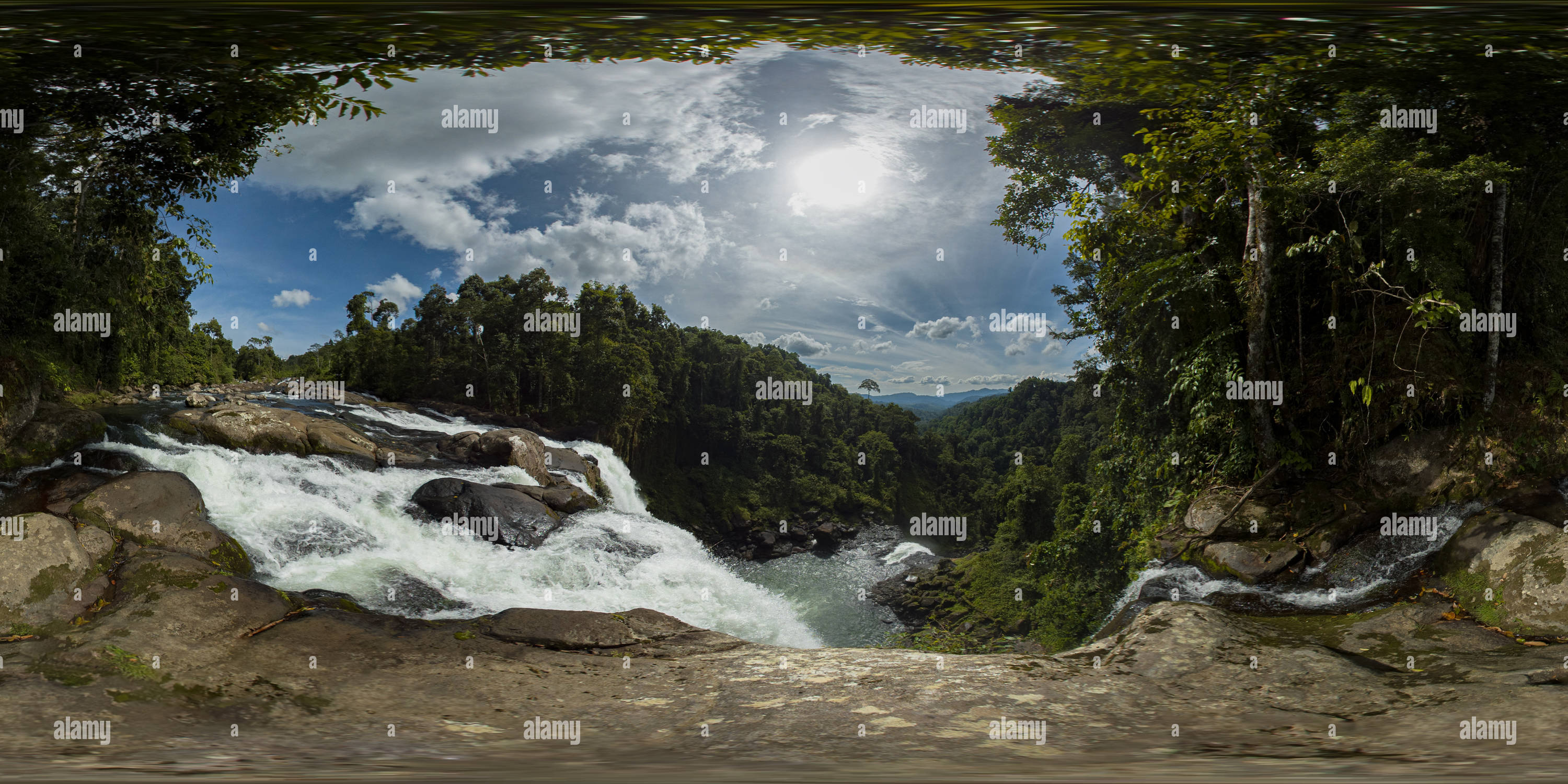 360° view of Limunsudan Falls in the Philippines. Virtual Reality 360 ...