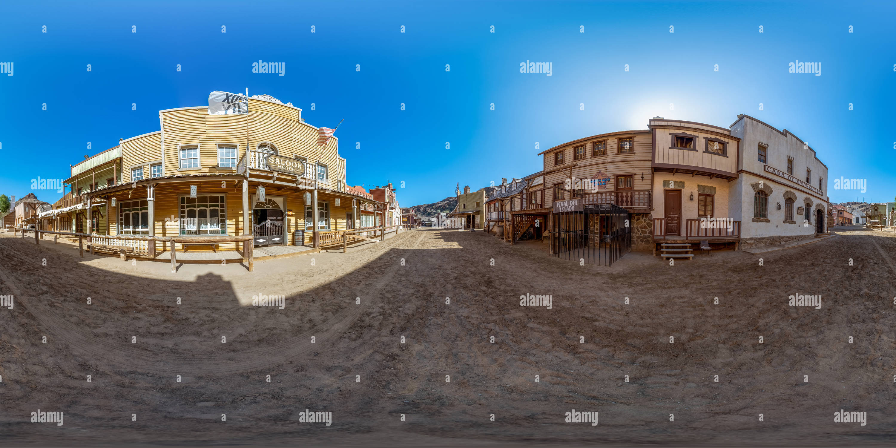 360° view of Main Street – Wild West Town - Alamy