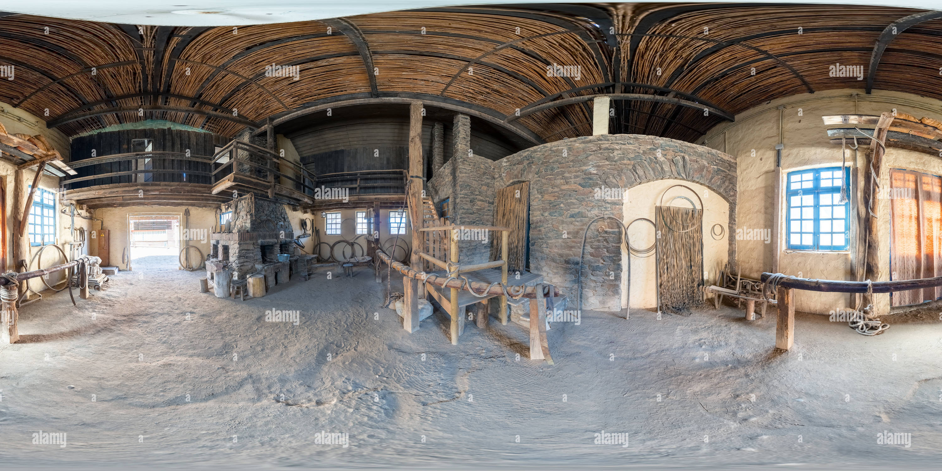 360° view of Horse Farmer’s House and Stable – Wild West Town - Alamy