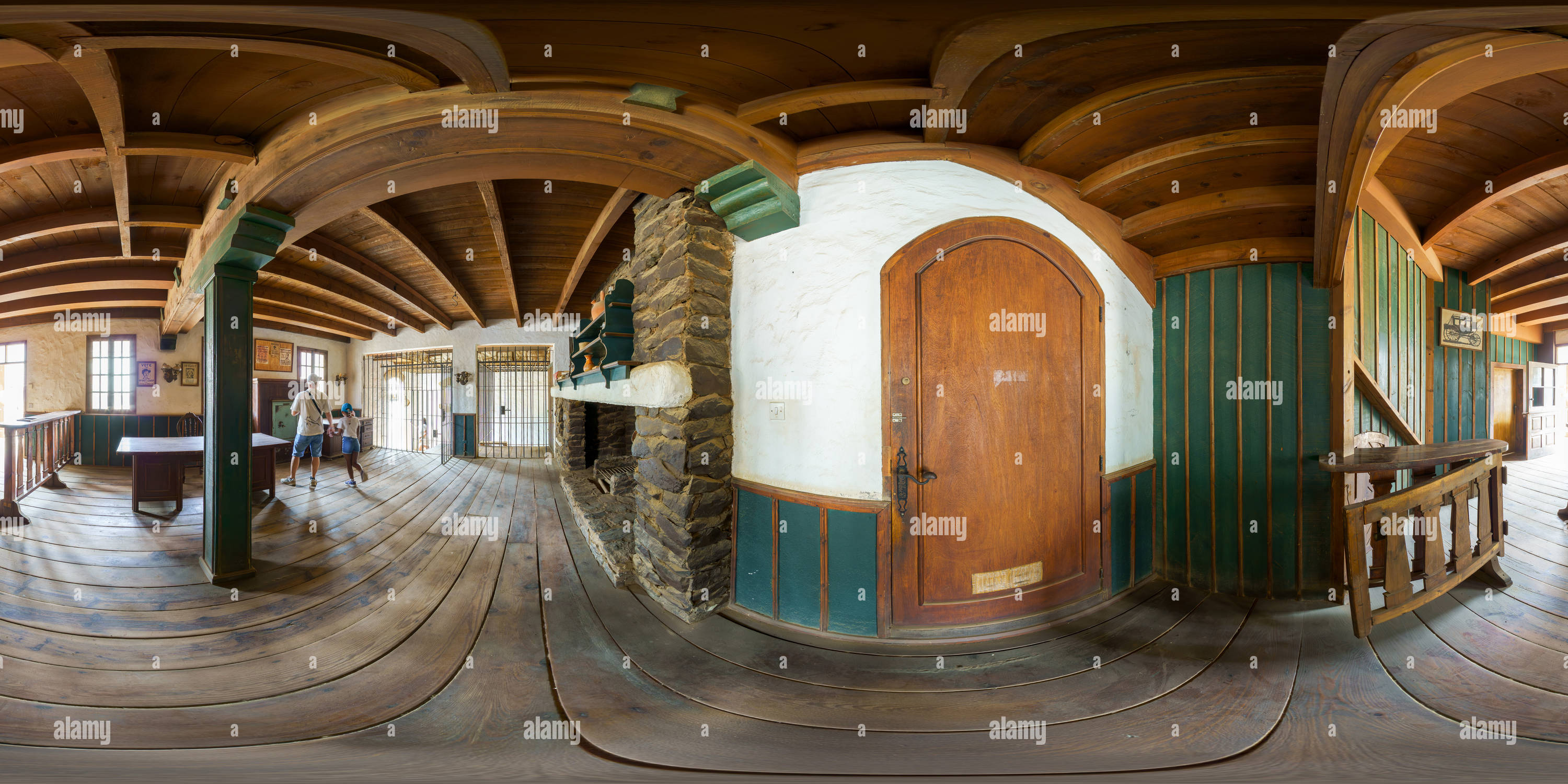 360° view of Sheriff house and court - wild west town - Alamy