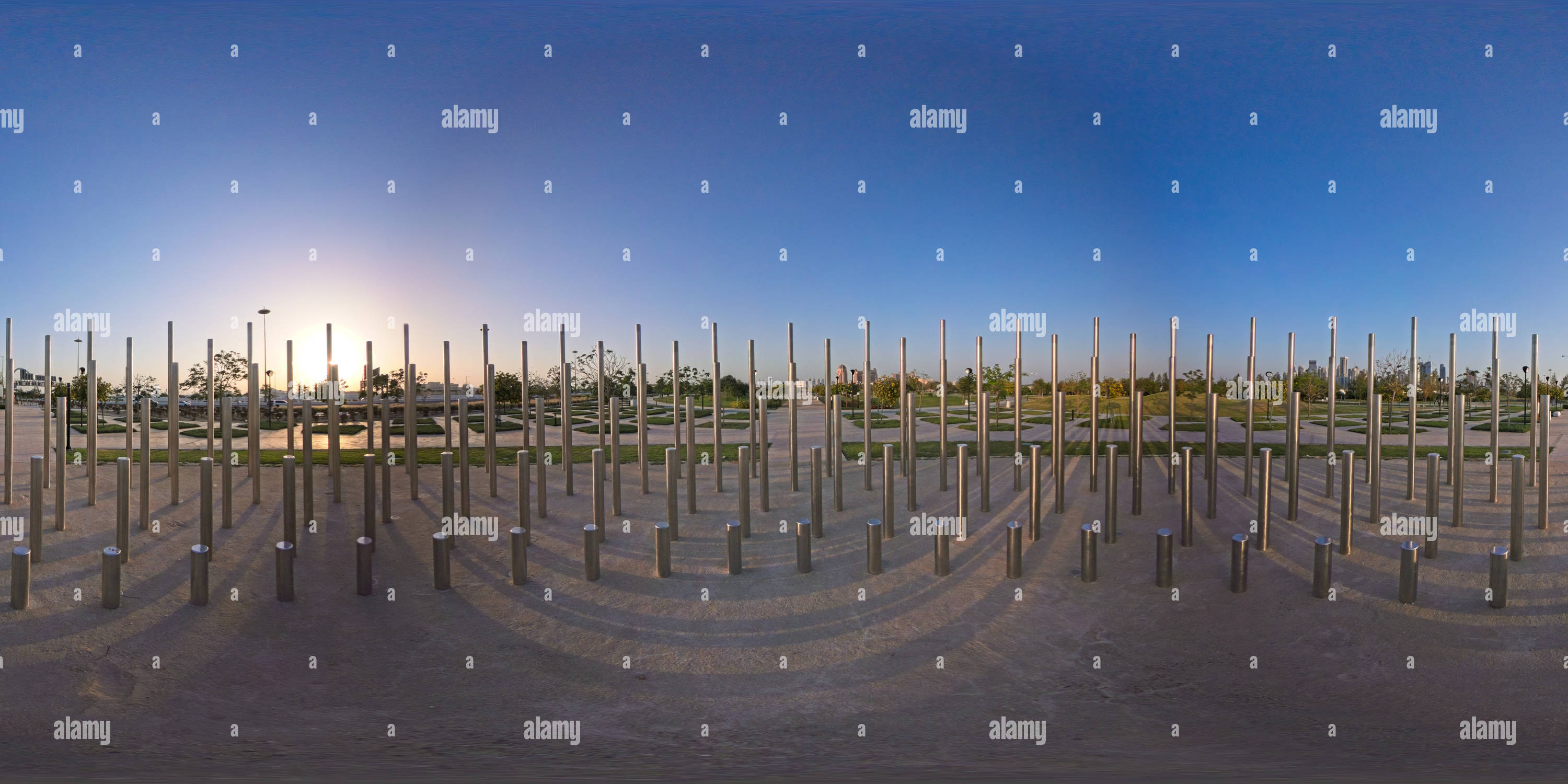 360° view of Sumood (stainless steel installation) 5/6Park, Doha, Qatar ...