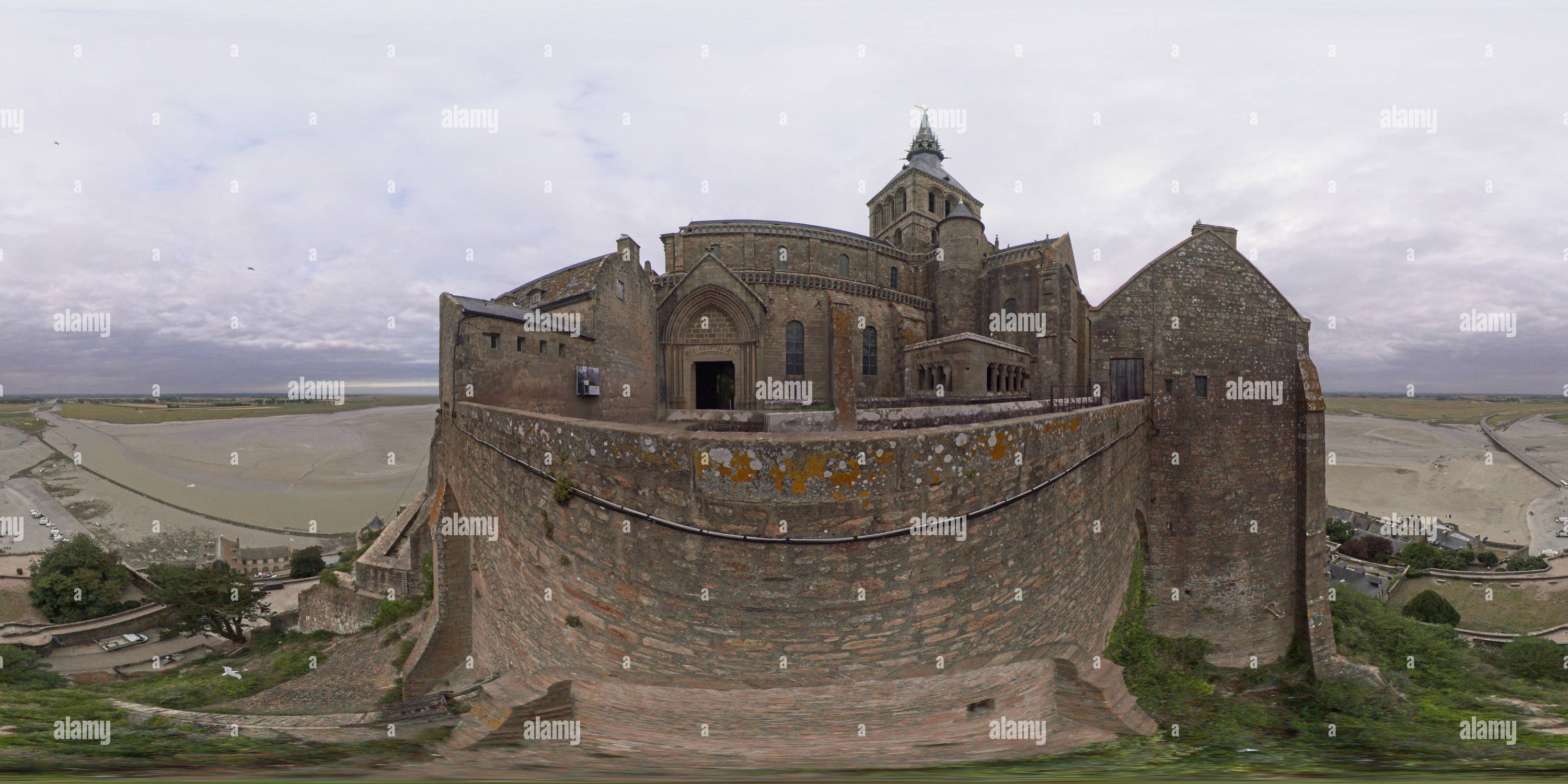 360° view of Mont-St-Michel, Abbey, France - Alamy