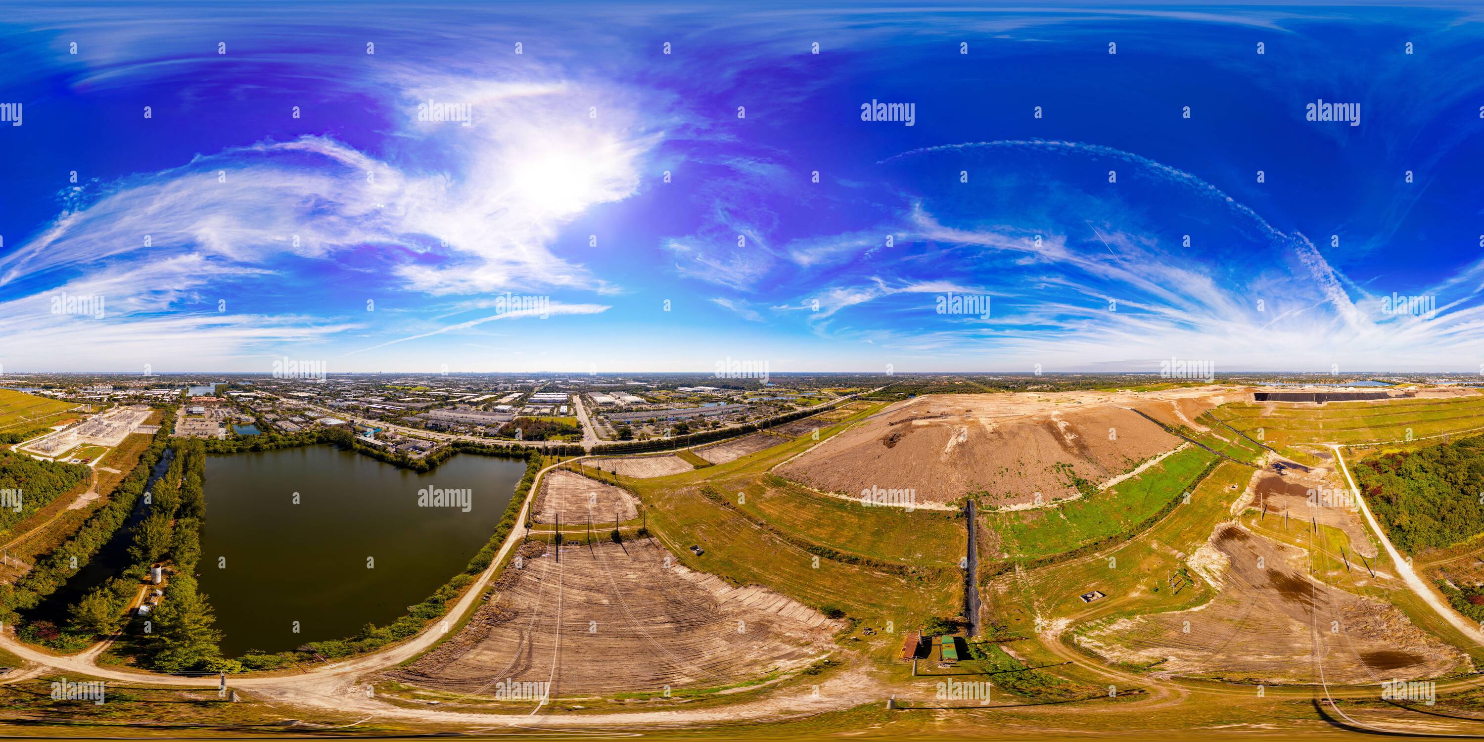 360° view of Aerial 360 equirectangular photo Monarch Hill landfill ...